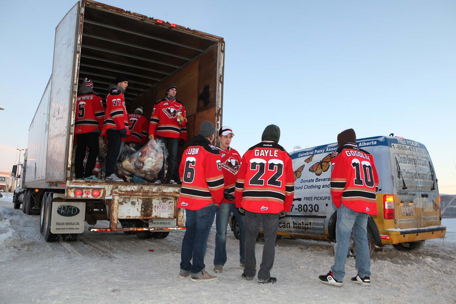 Petro Canada Teddy Bear Toss 2011 Distribution - Calgary Hitmen