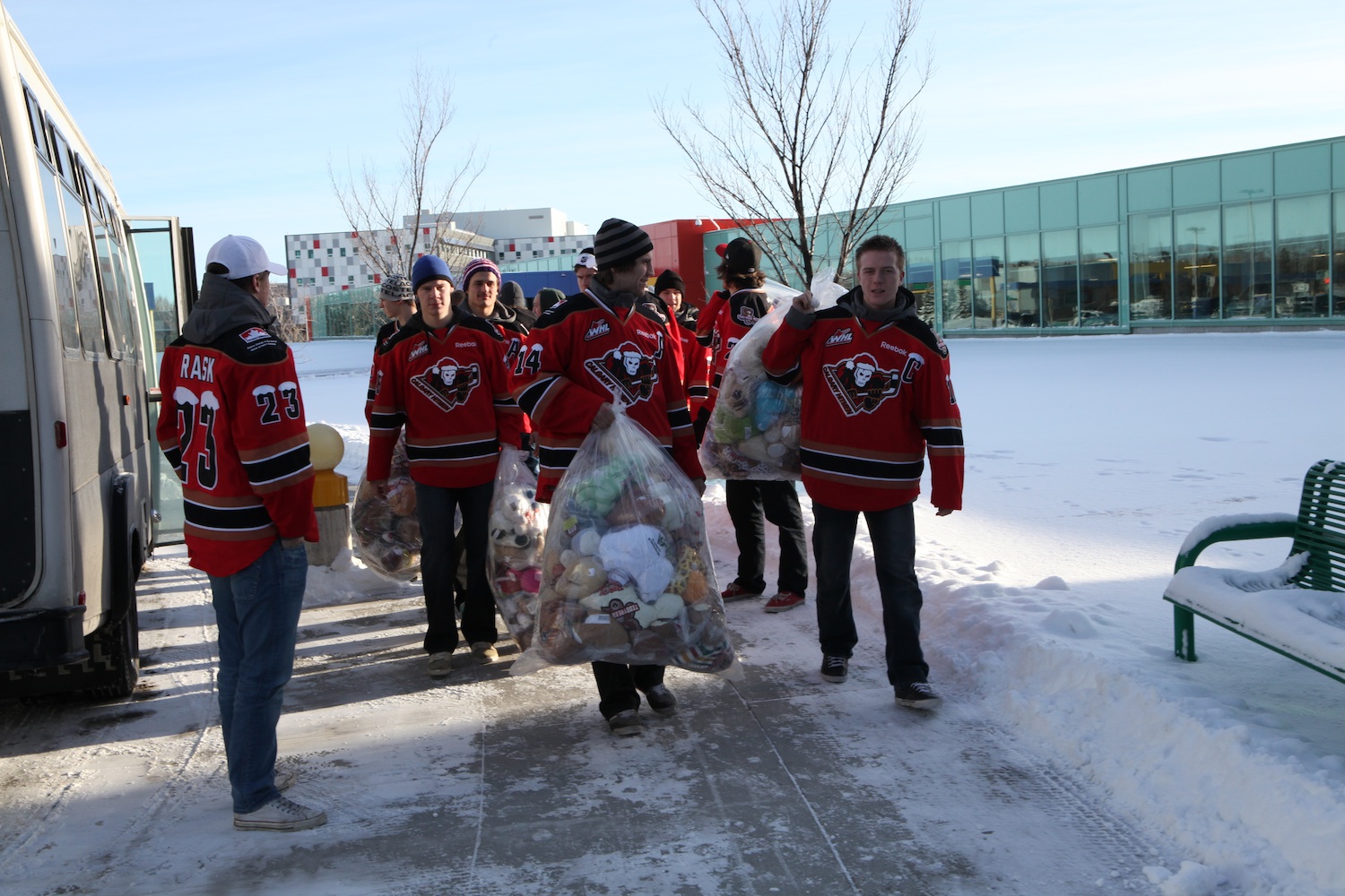 Petro Canada Teddy Bear Toss 2011 Distribution - Calgary Hitmen