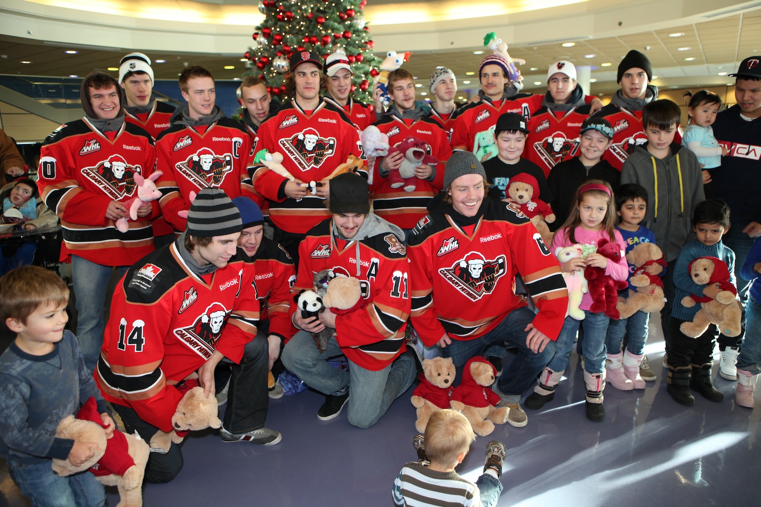 Petro Canada Teddy Bear Toss 2011 Distribution - Calgary Hitmen