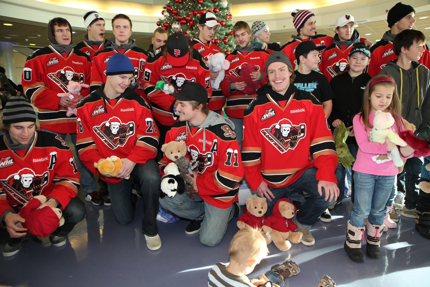 Petro Canada Teddy Bear Toss 2011 Distribution - Calgary Hitmen
