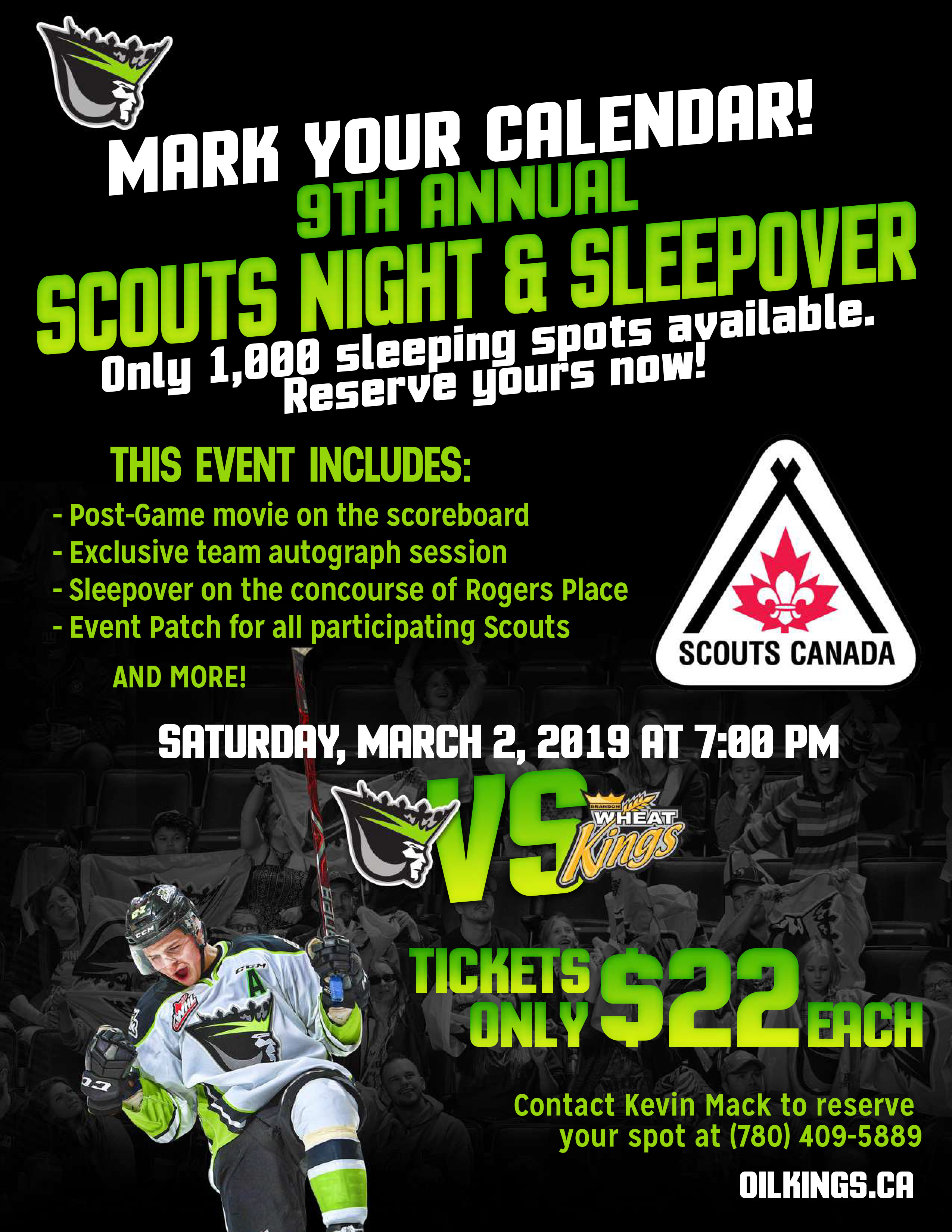 Scouts Night - Edmonton Oil Kings