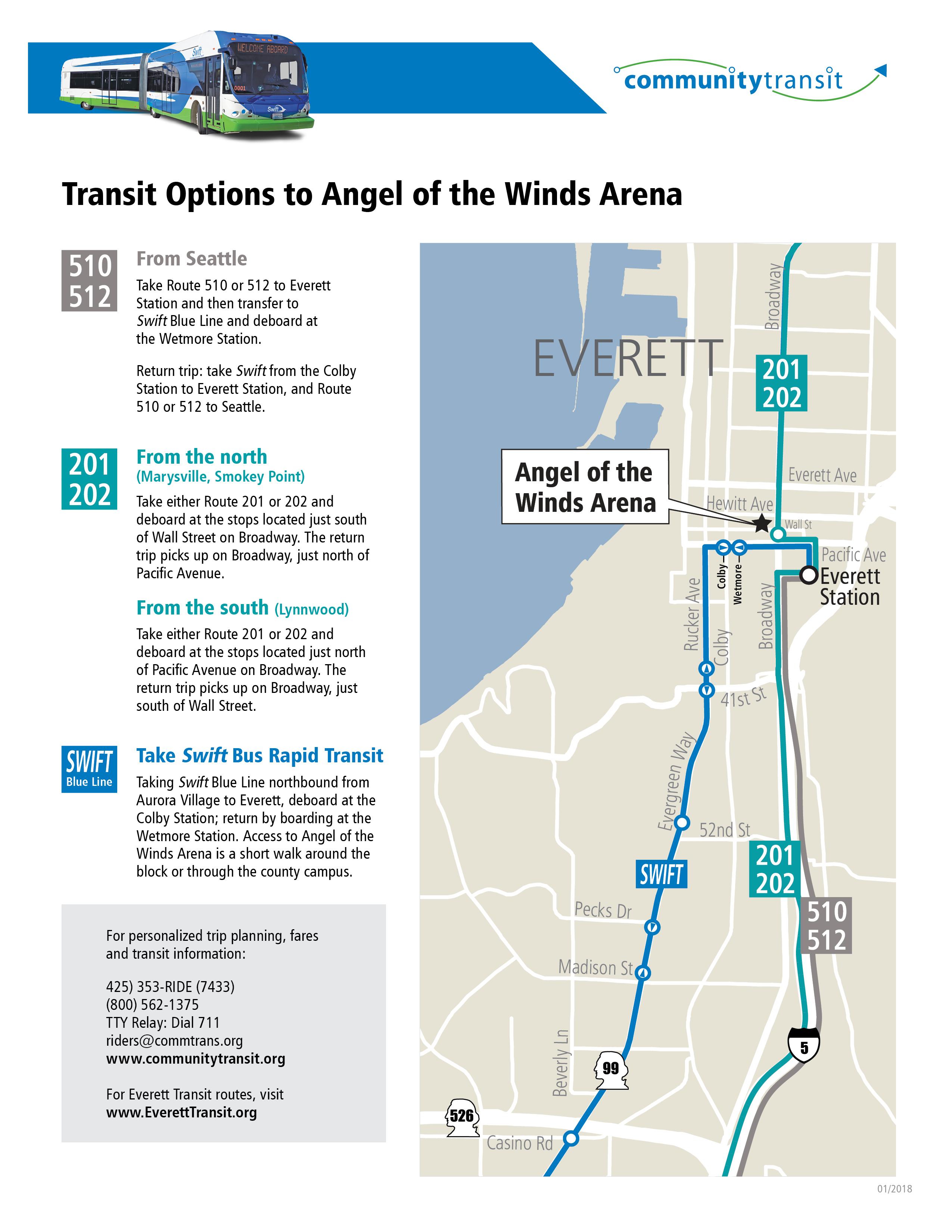 Directions & Parking - Everett Silvertips