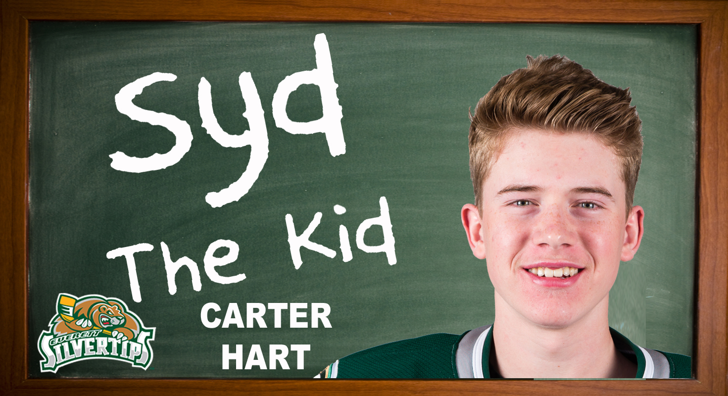 Syd the Kid with Carter Hart - Everett Silvertips