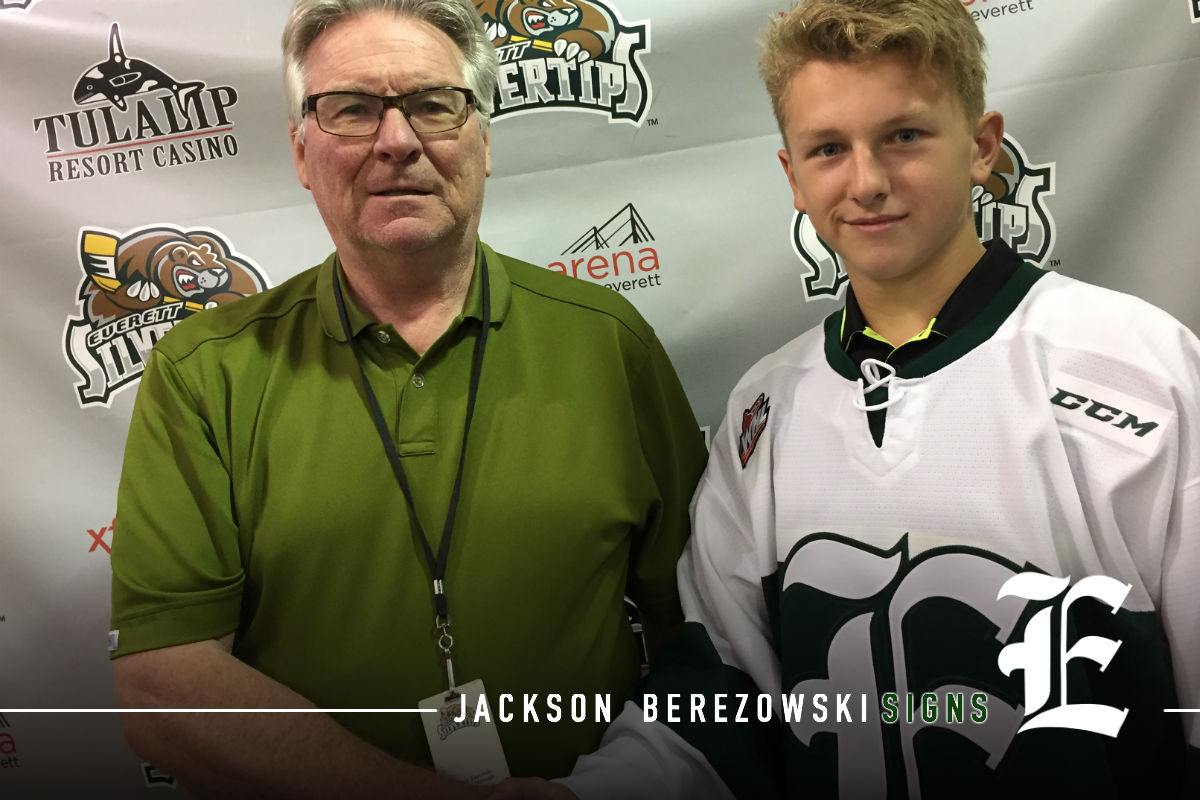 SIGNED » Jackson Berezowski - Everett Silvertips