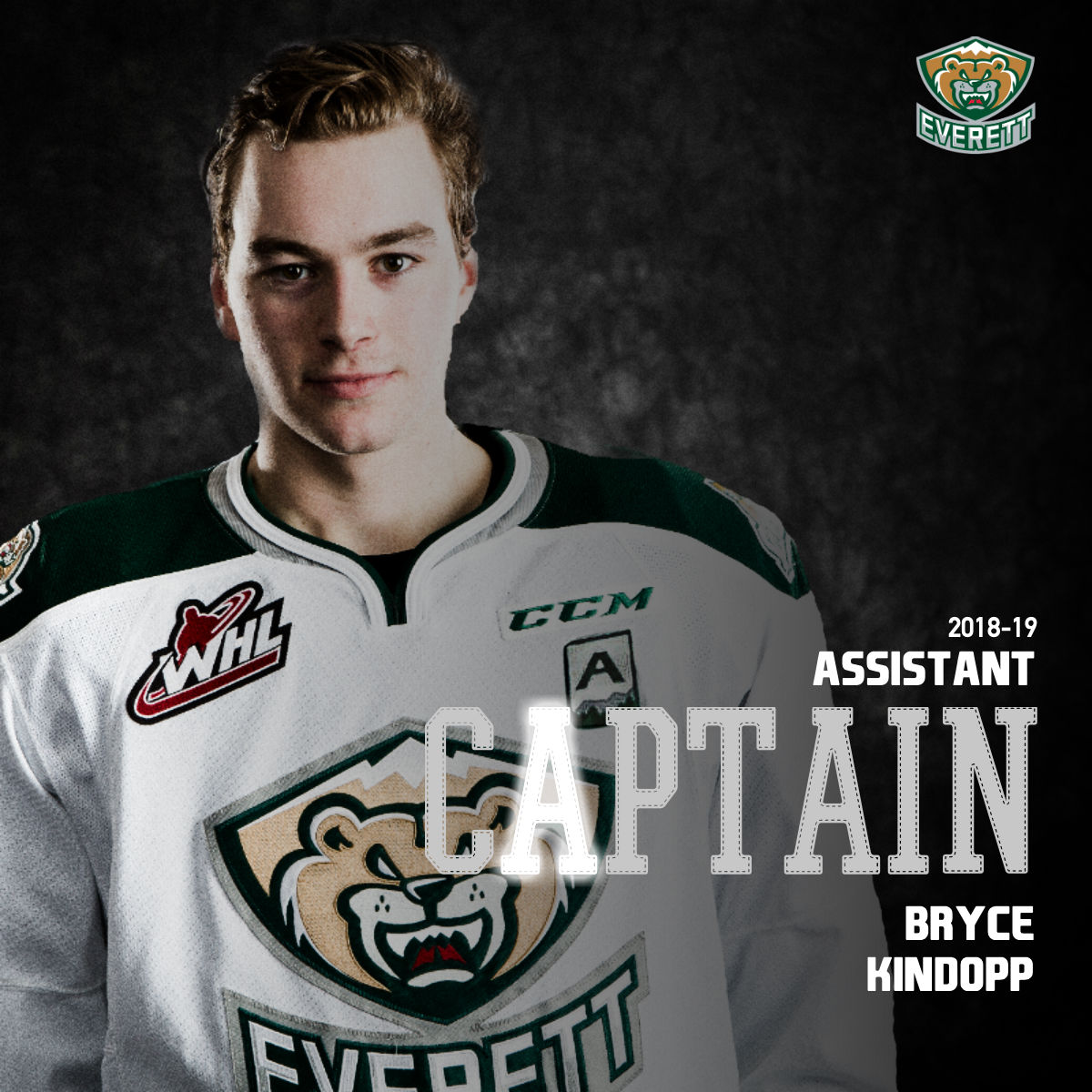 ASST. CAPTAIN // Bryce Kindopp Earns a Letter - Everett Silvertips