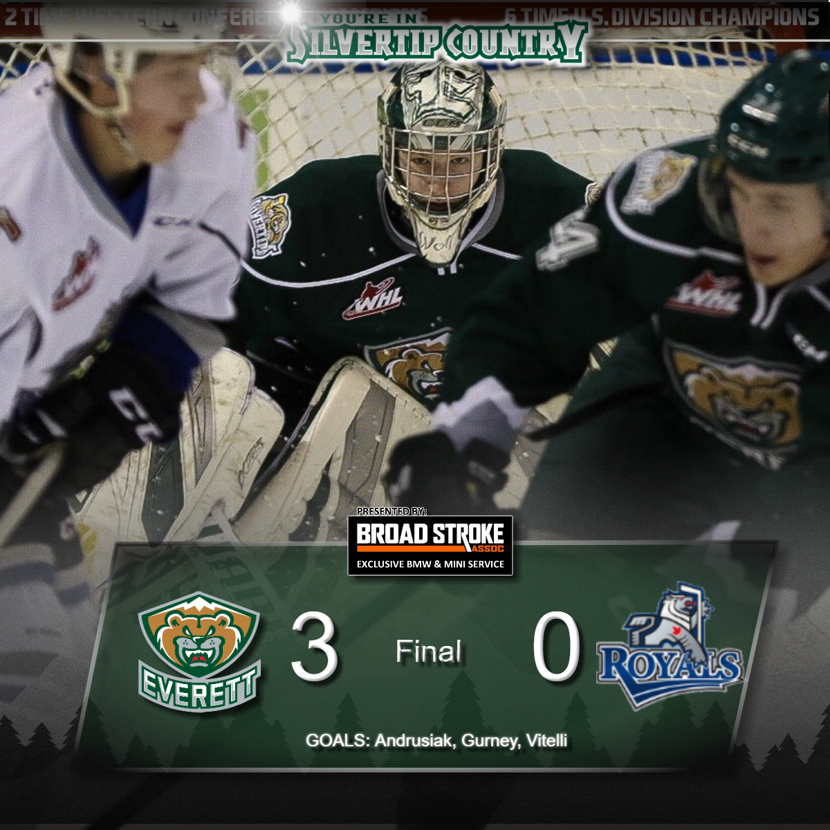 TIPS WIN // Tips Shuts Out Royals, 3-0 - Everett Silvertips