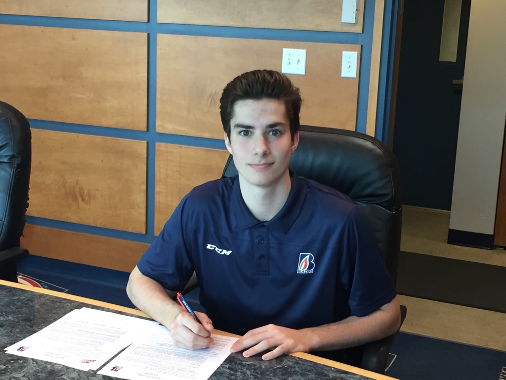 BLAZERS SIGN GOALTENDER DYLAN GARAND - Kamloops Blazers