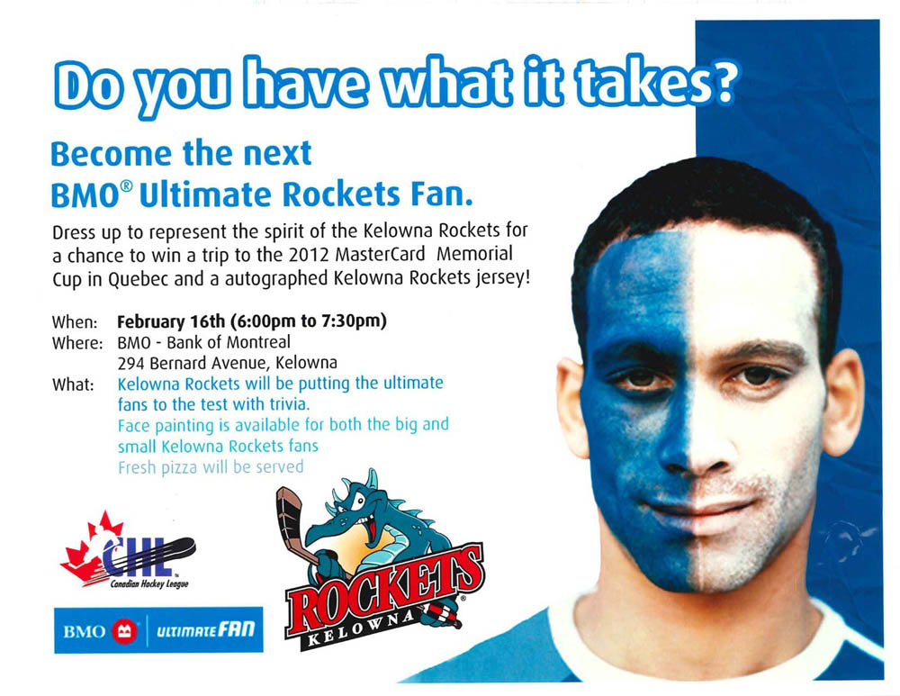 BMO Ultimate Fan Contest This Thursday - Kelowna Rockets