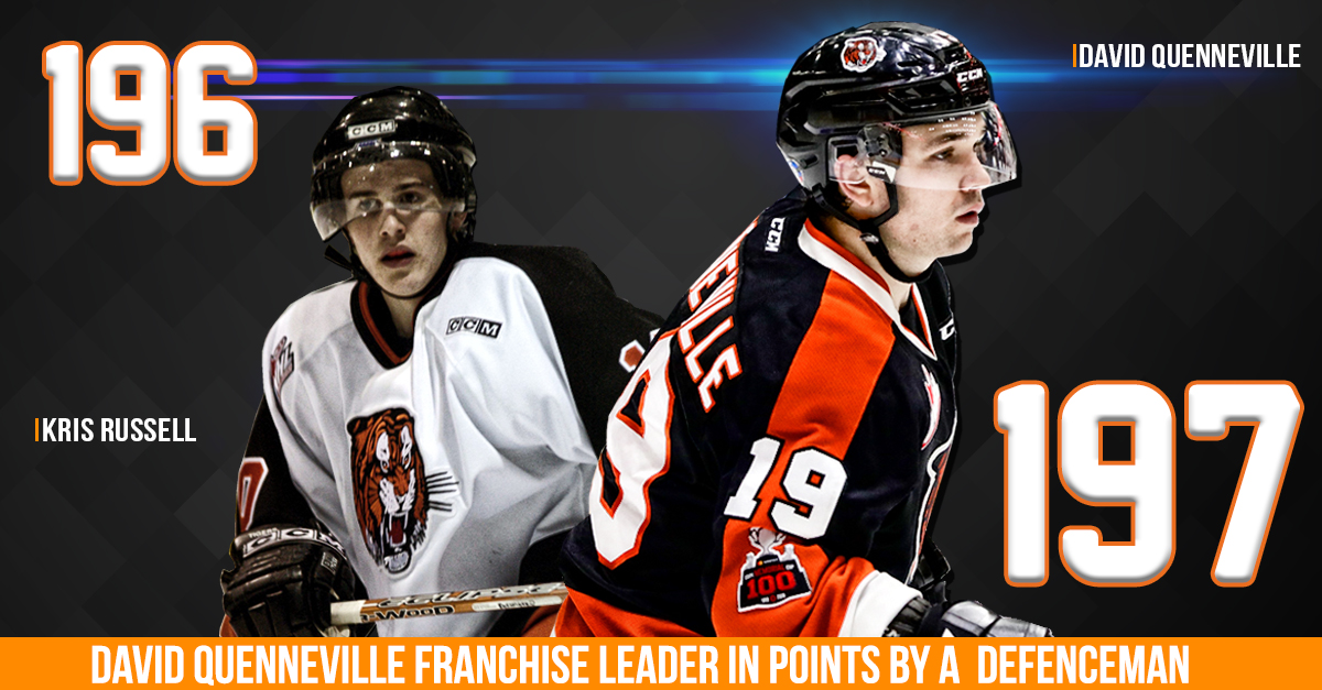 DAVID QUENNEVILLE MAKES HISTORY - Medicine Hat Tigers