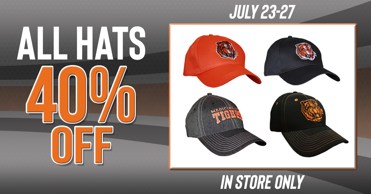 ALL TIGERS HATS 40% OFF THIS WEEK - Medicine Hat Tigers