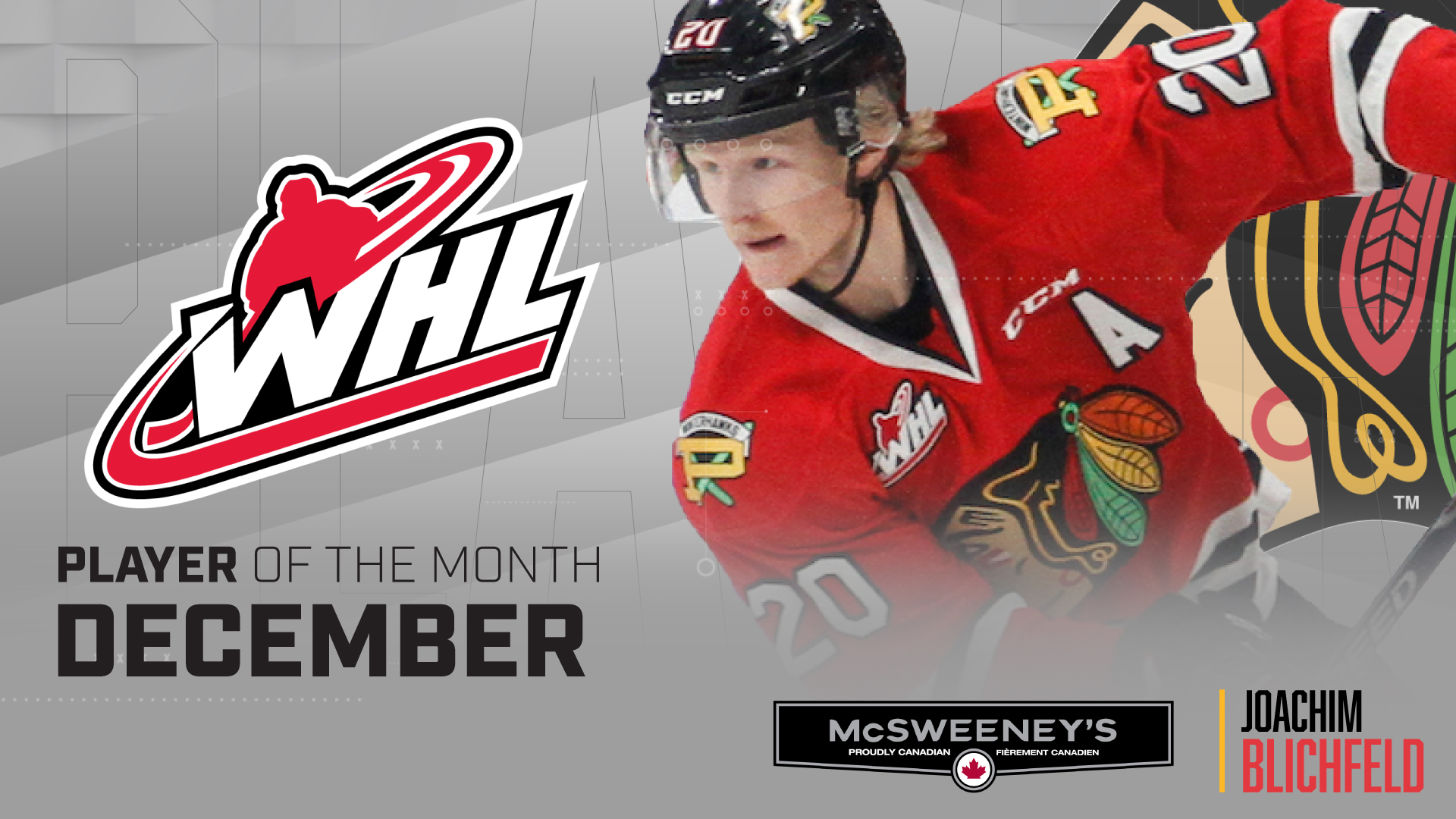 Blichfeld Named WHL Player of the Month - Portland Winterhawks