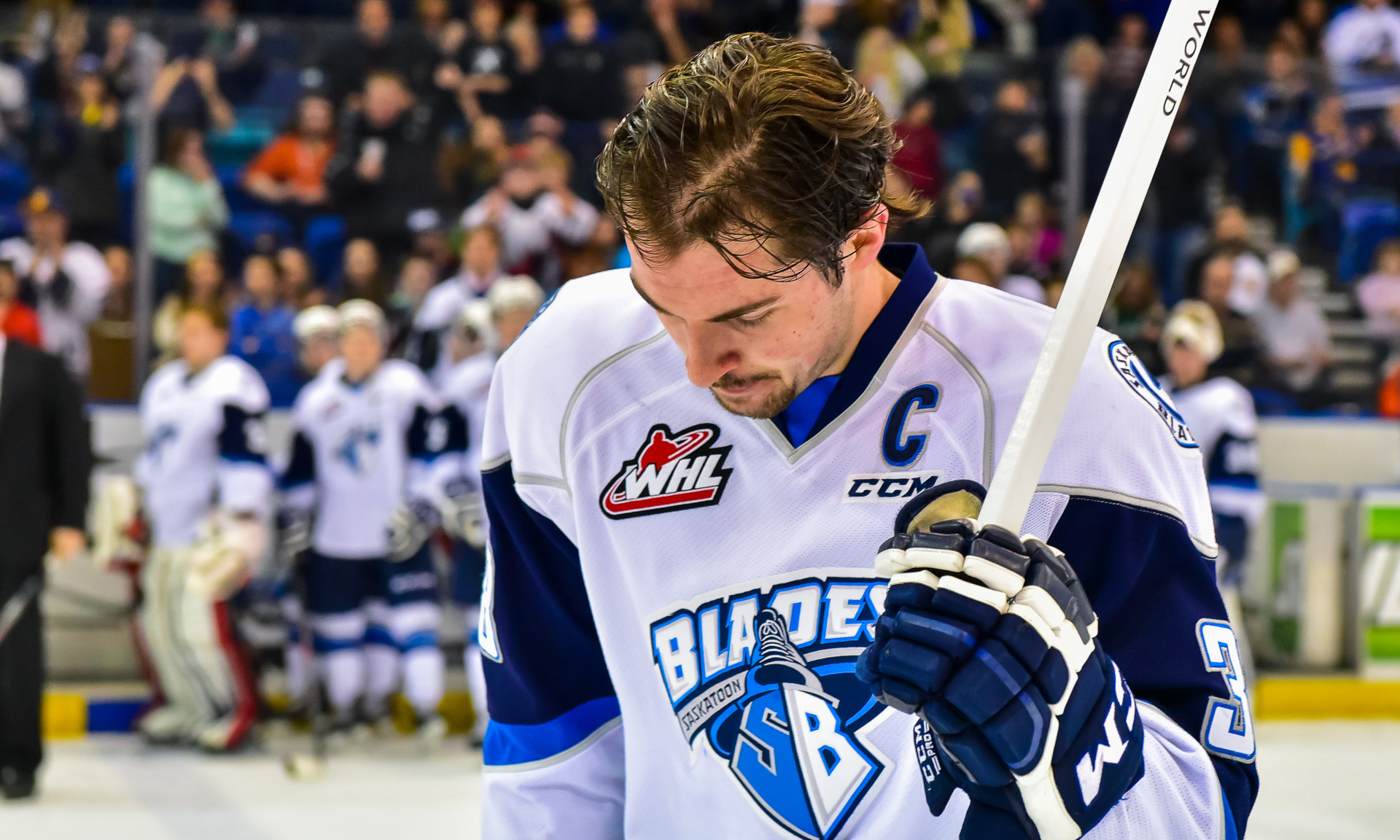 Stovy and Sammy say goodbye on Fan Appreciation Night - Saskatoon Blades