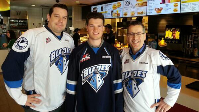 Alex Forsberg At McHappy Day - Saskatoon Blades