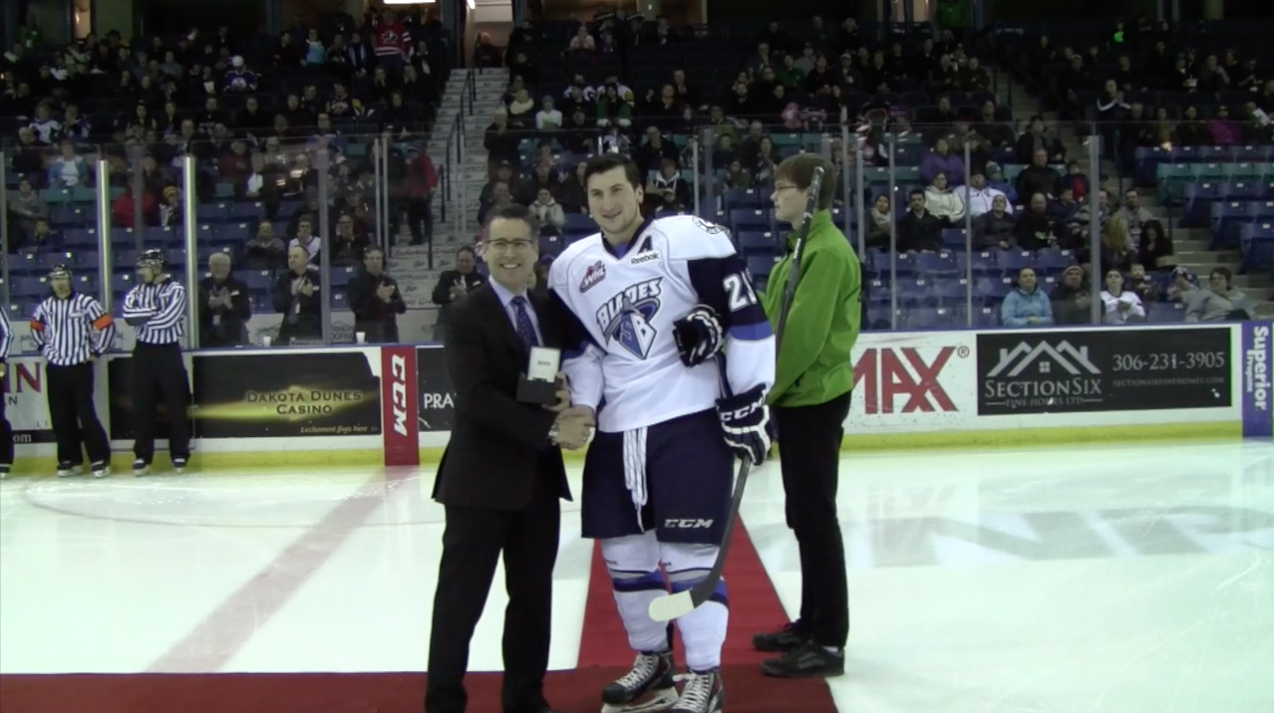 Congratulations on 300 Career WHL Games Dylan Busenius - Saskatoon Blades