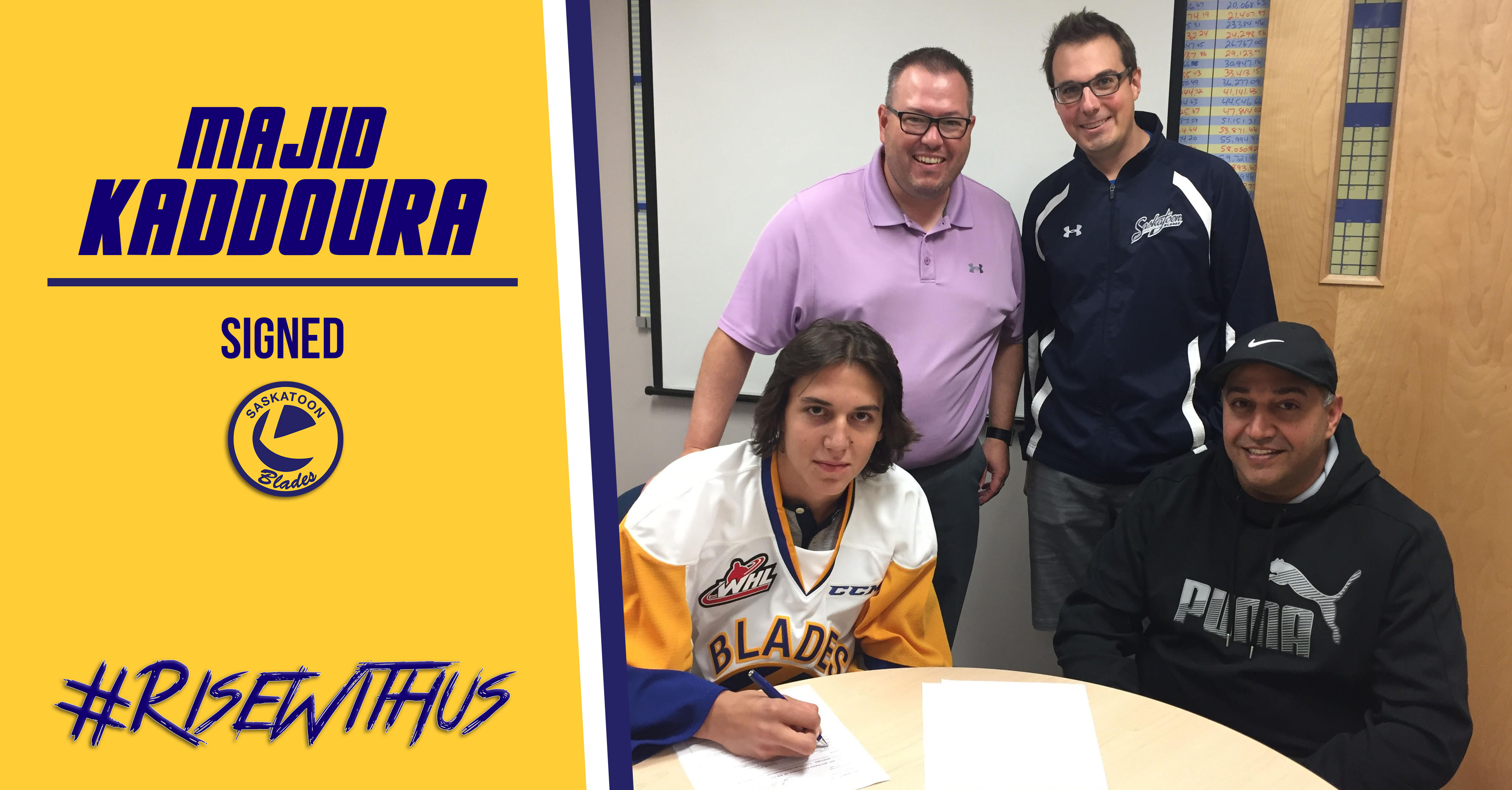 Majid Kaddoura signs with Blades - Saskatoon Blades