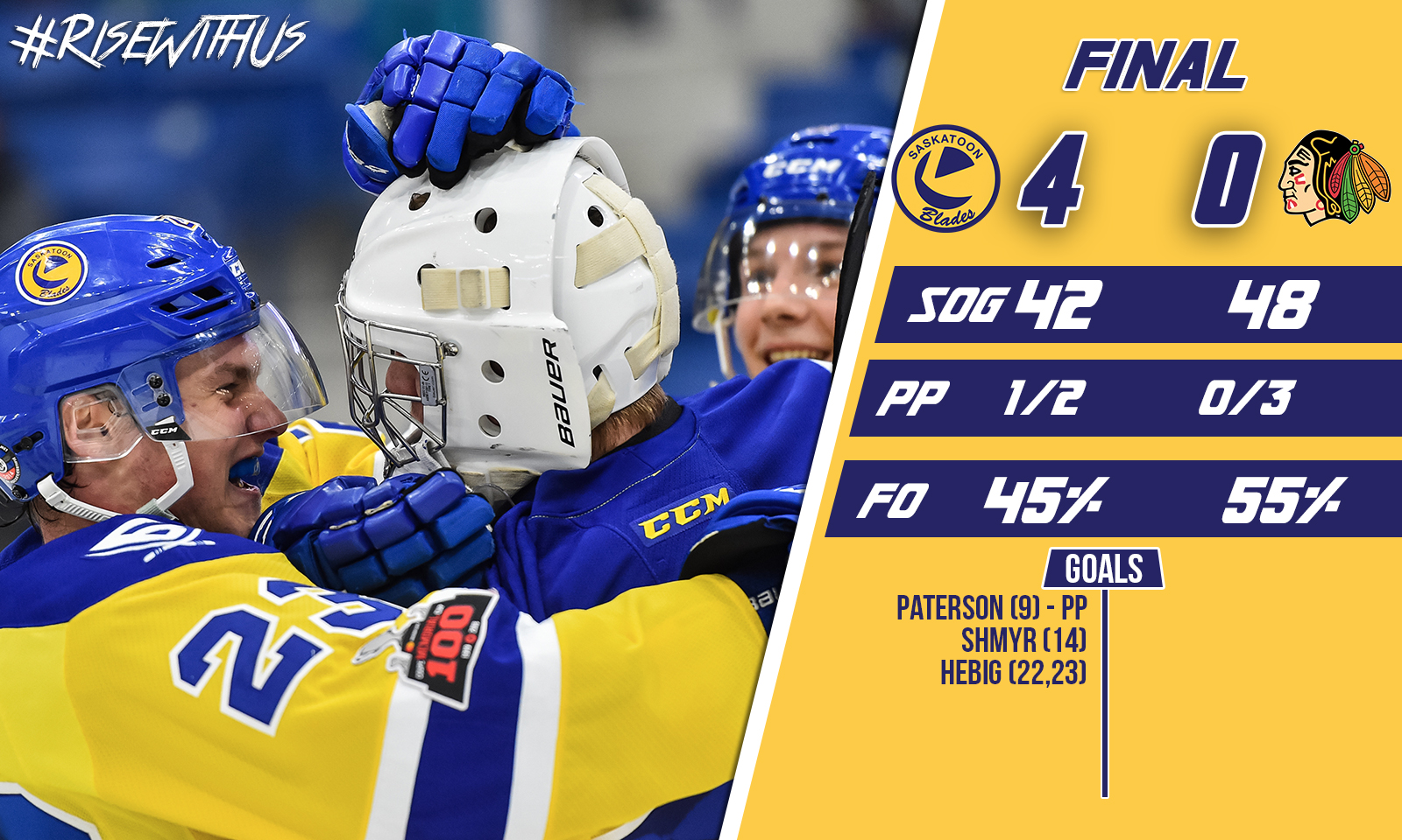 RECAP: Blades stun Hawks as Maier posts 1st career shutout - Saskatoon Blades