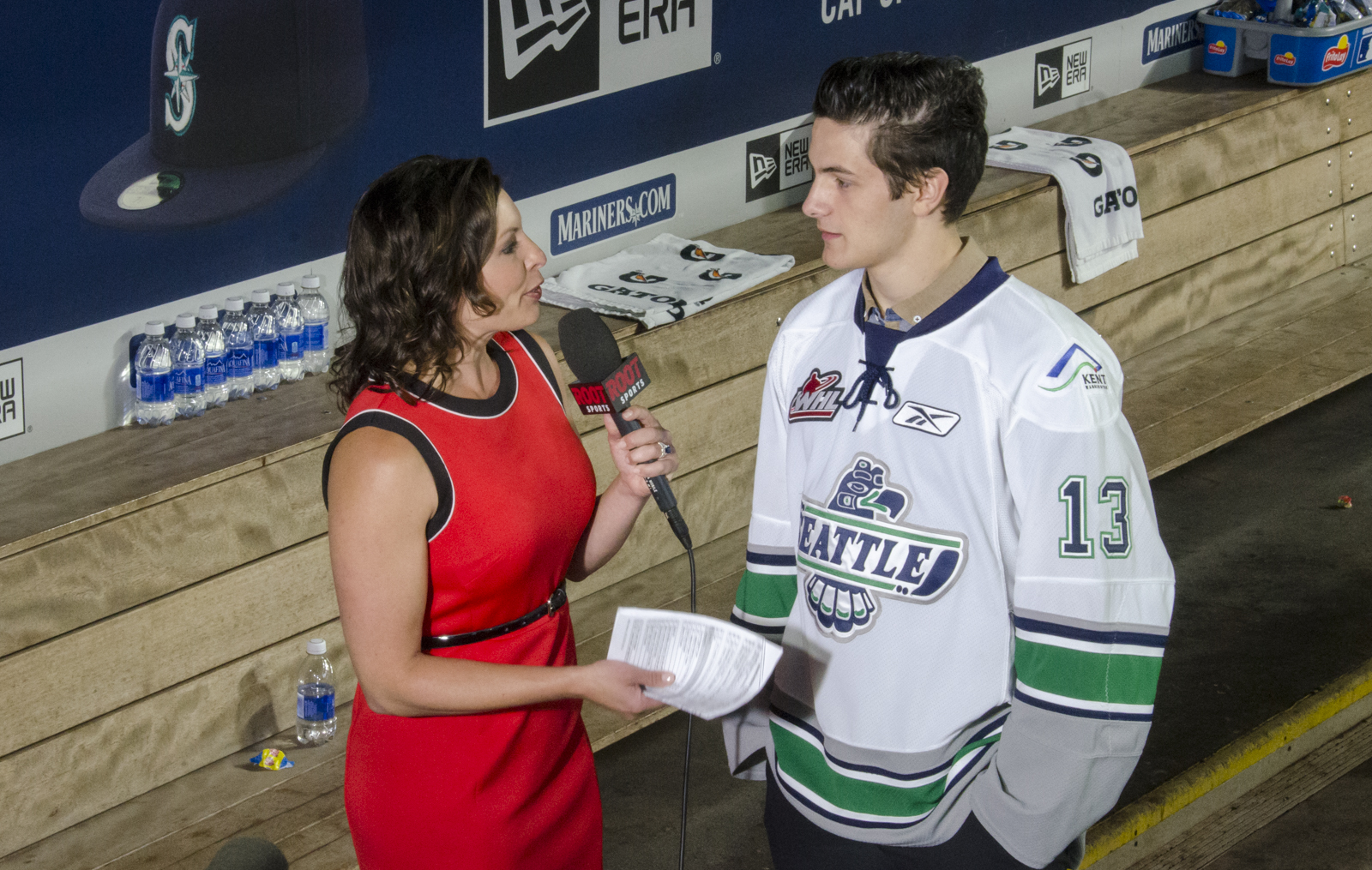 Thunderbirds First Pitch - Seattle Thunderbirds
