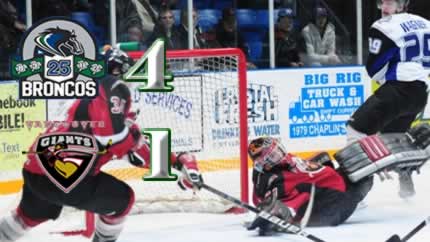 Broncos Defeat the Giants - Swift Current Broncos