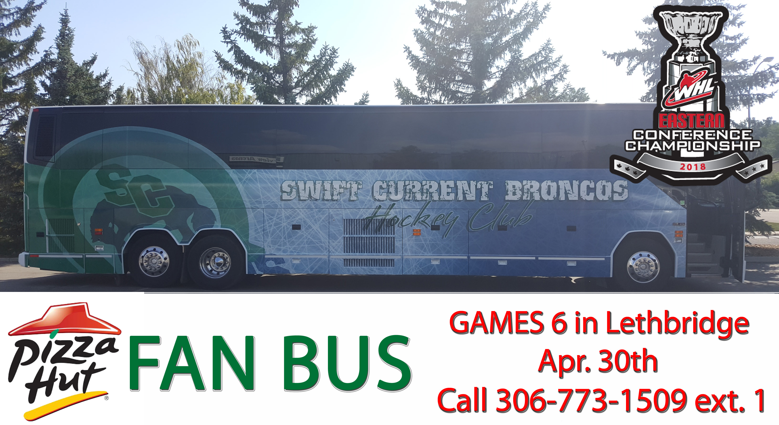 Fan Bus to Lethbridge for Game Six - Swift Current Broncos