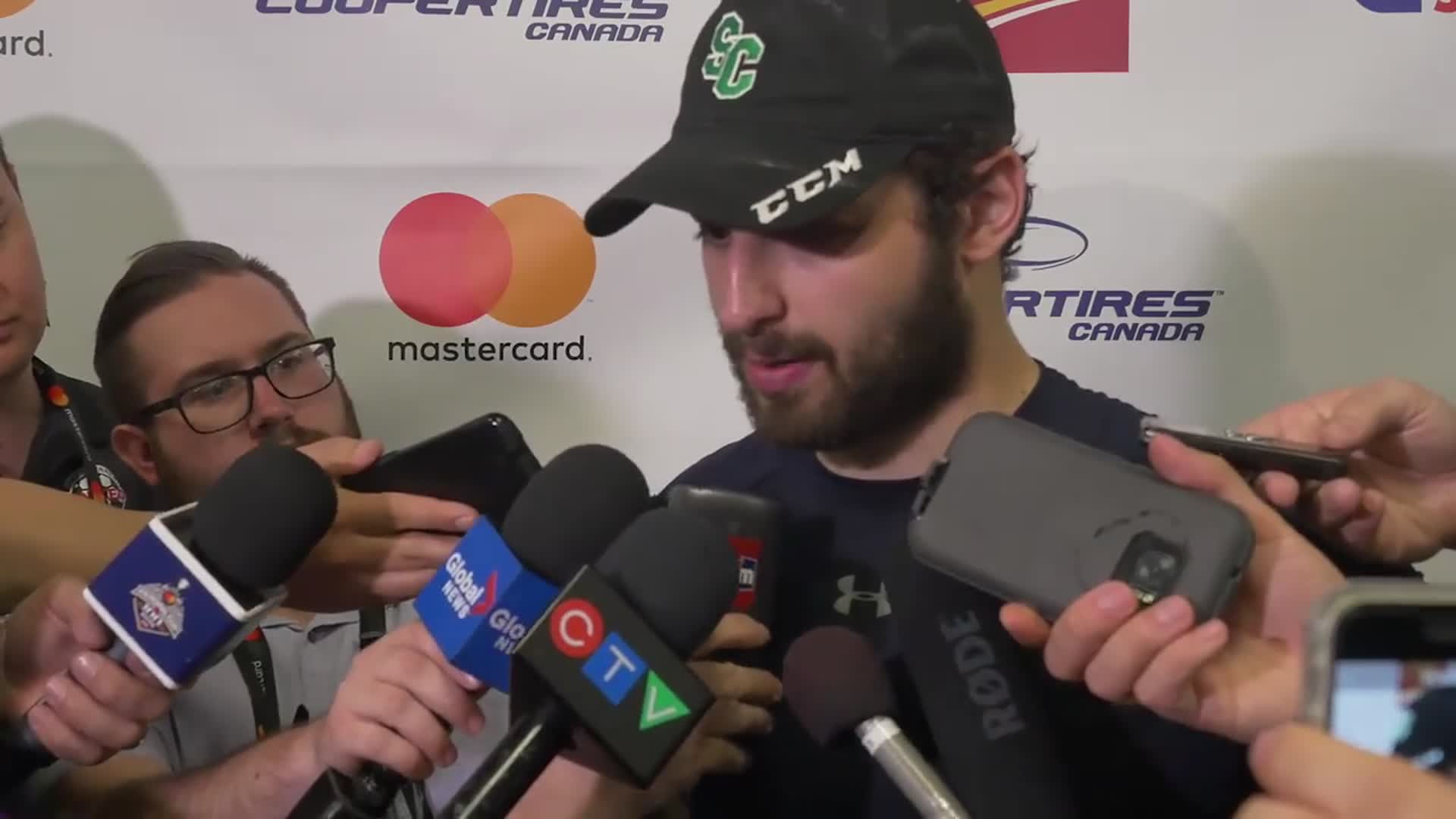 Estephan Post Game Media Scrum - Swift Current Broncos