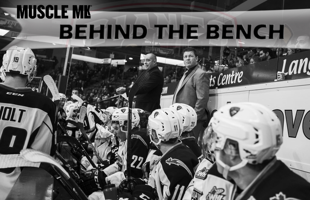 Muscle Mlk Behind the Bench - Vancouver Giants