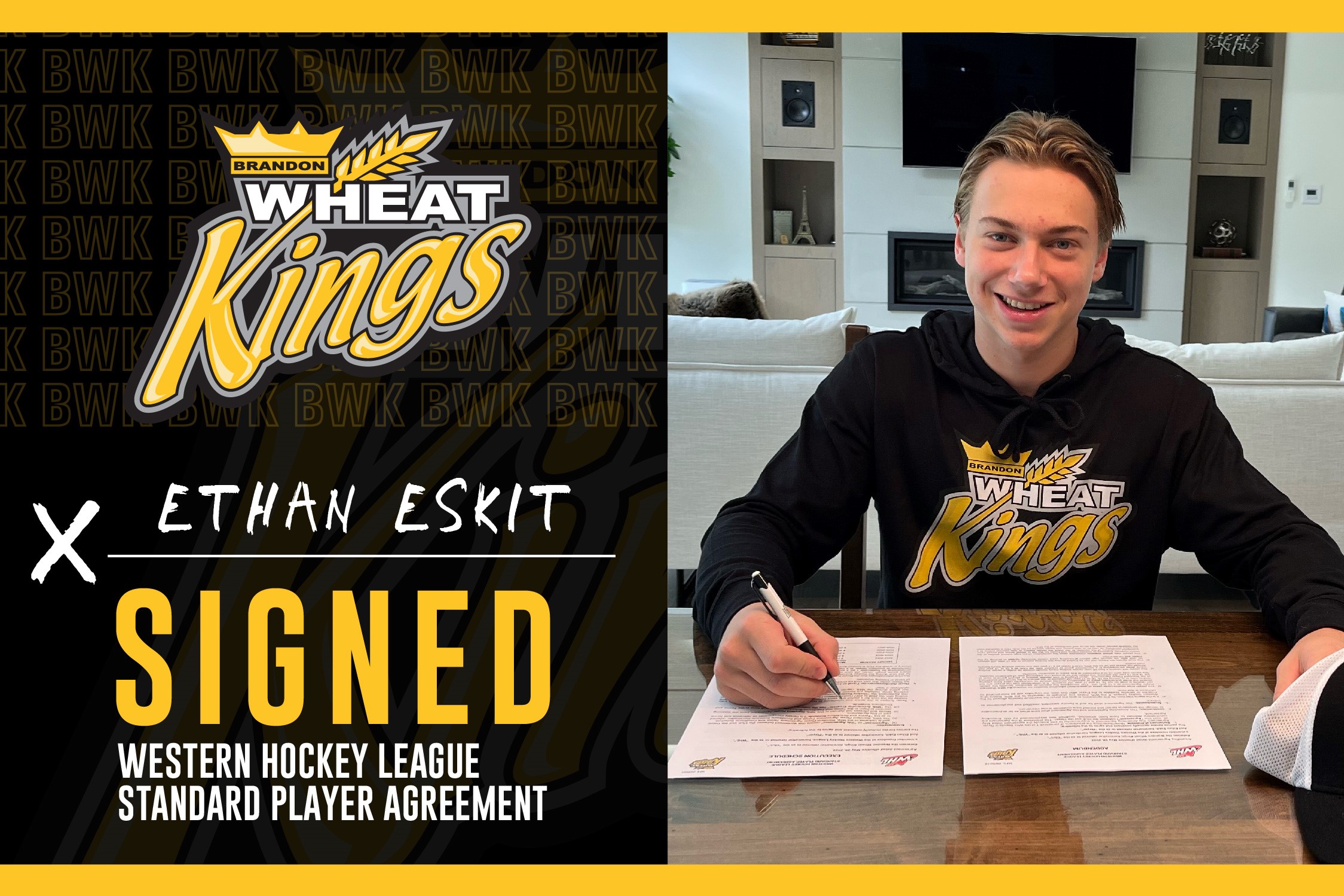 WHEAT KINGS SIGN ESKIT - Brandon Wheat Kings