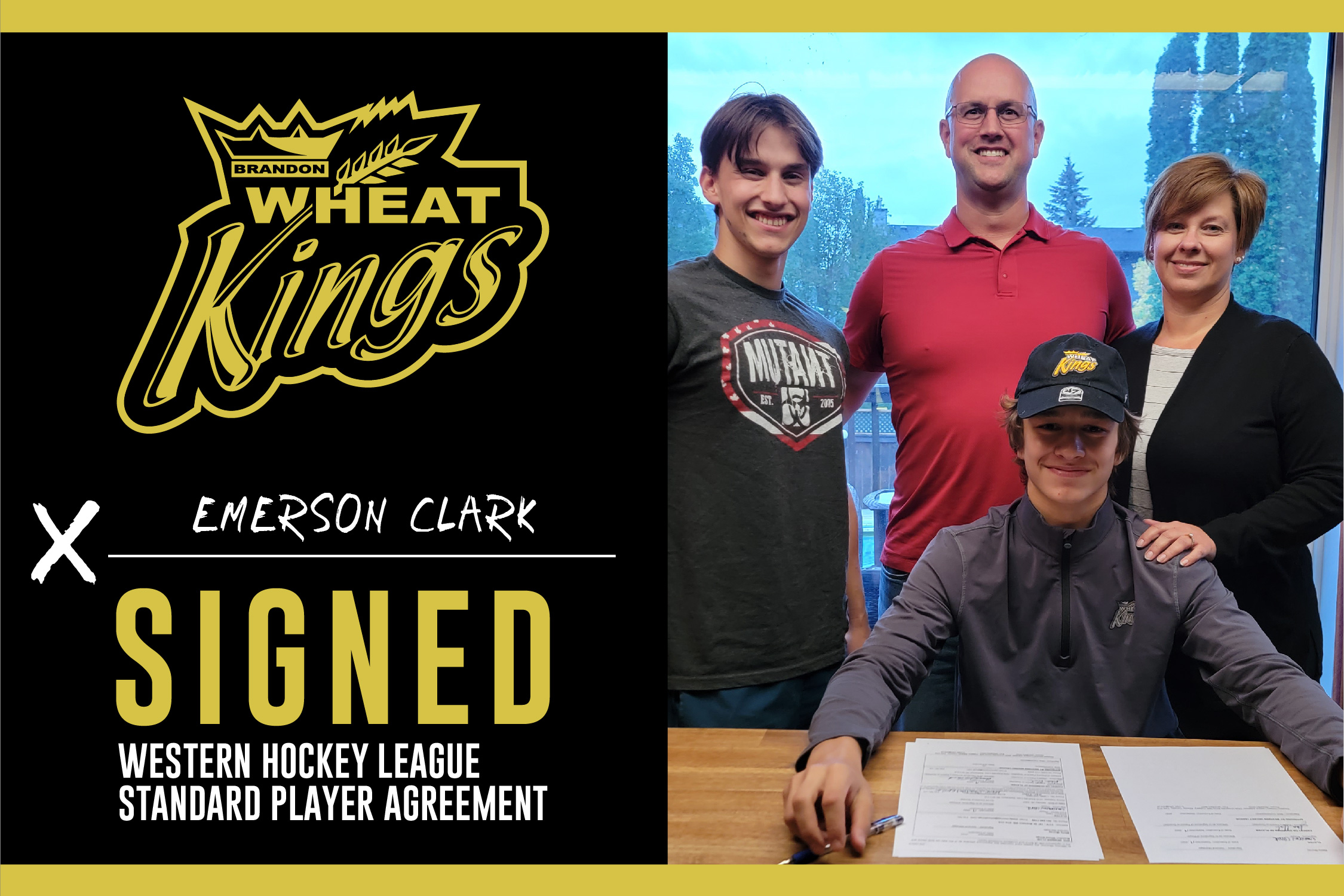 Wheat Kings sign prospect Emerson Clark - Brandon Wheat Kings