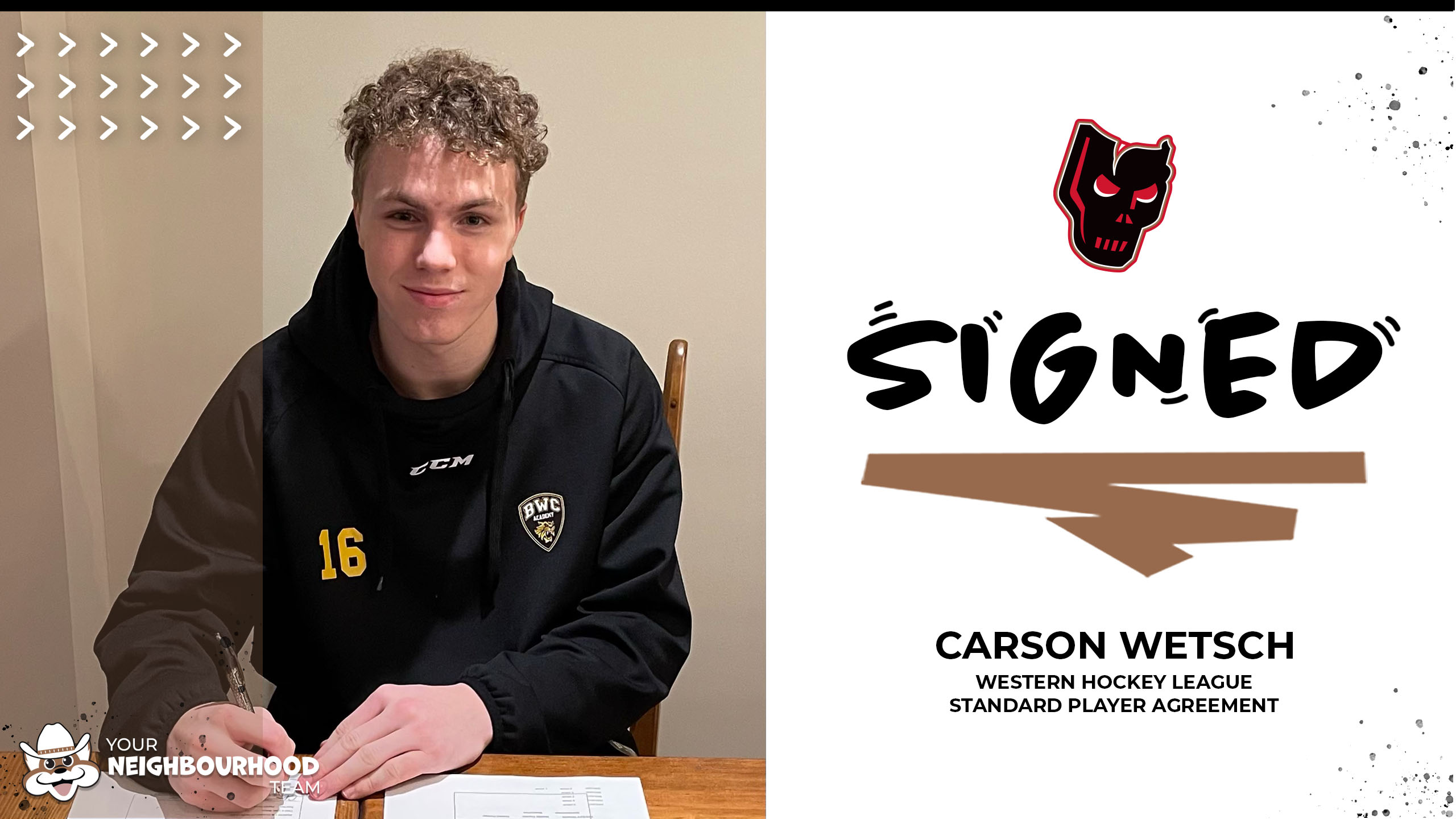 Hitmen Sign First Round Pick Carson Wetsch - Calgary Hitmen