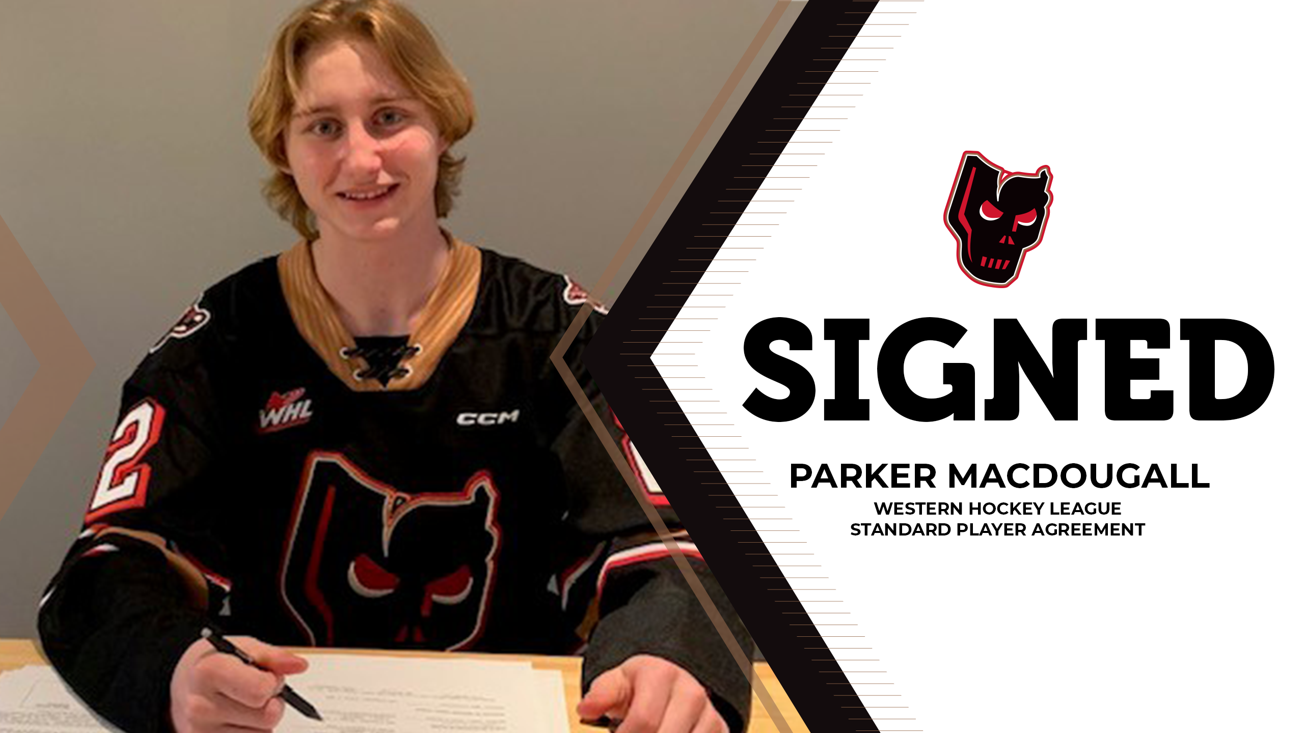 HITMEN SIGN PARKER MACDOUGALL TO STANDARD PLAYER AGREEMENT - Calgary Hitmen