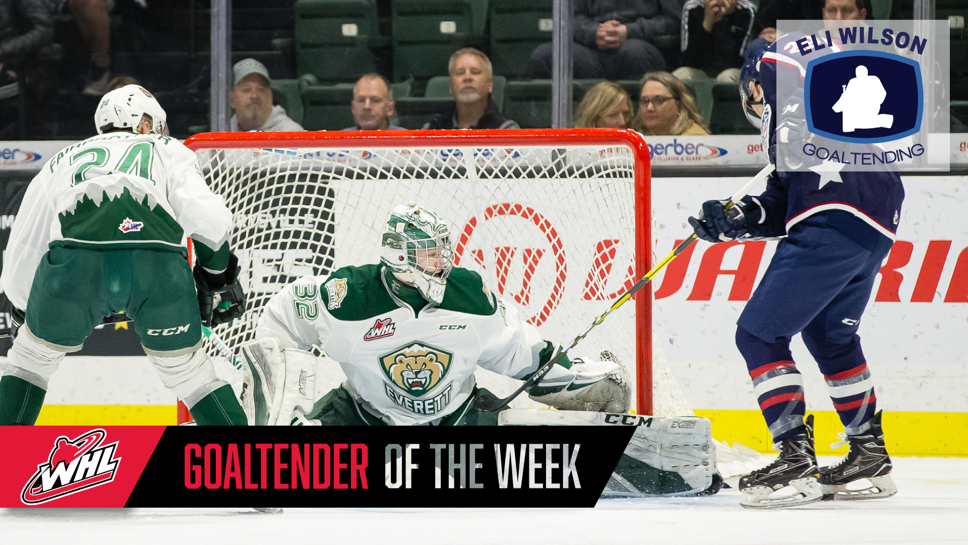 WOLF » WHL GOALTENDER OF THE WEEK - Everett Silvertips
