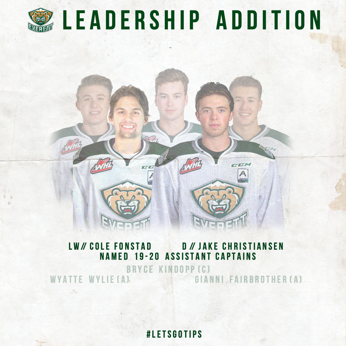 LEADERSHIP // Christiansen, Fonstad Named Assistant Captains - Everett ...