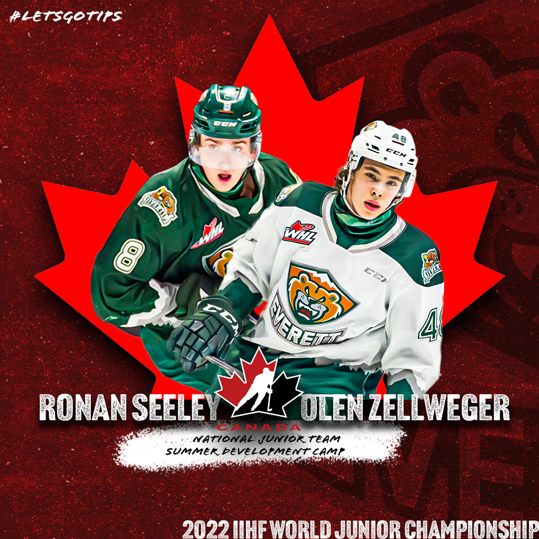 WJC SUMMER CAMP // Seeley, Zellweger to Team Canada - Everett Silvertips