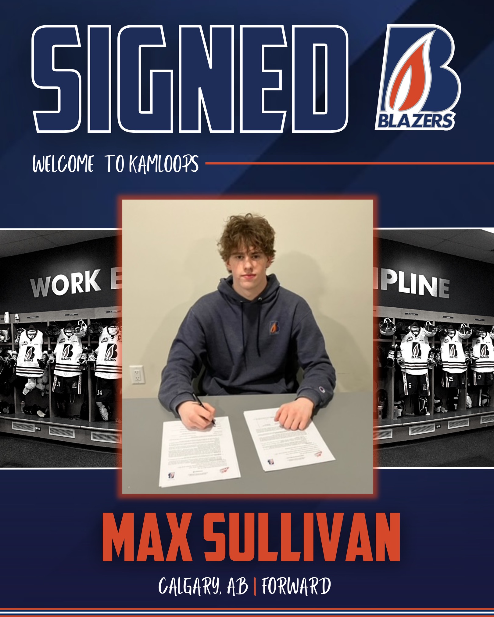 MAX SULLIVAN SIGNED TO WHL SCHOLARSHIP & DEVELOPMENT AGREEMENT ...