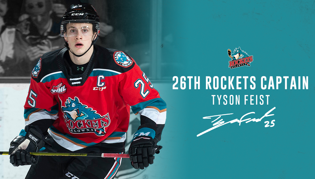Tyson Feist named 26th captain of Kelowna Rockets - Kelowna Rockets