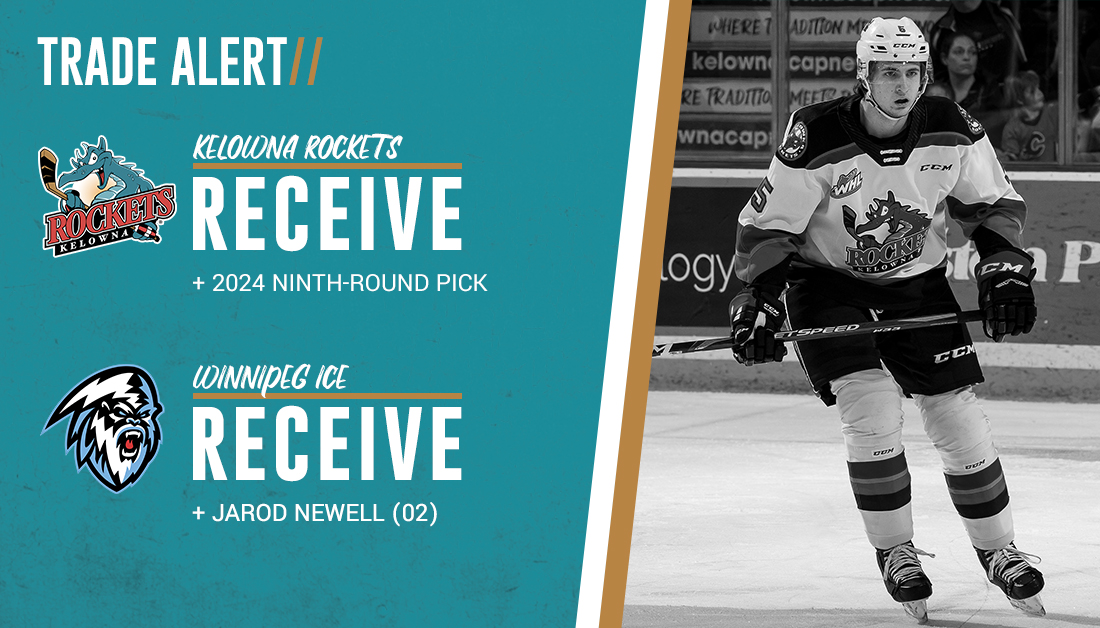 TRADE: Rockets acquire pick for Jarod Newell - Kelowna Rockets