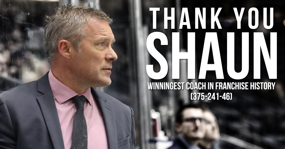 THANK YOU SHAUN - Medicine Hat Tigers