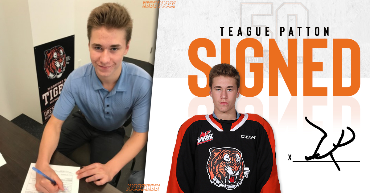 TIGERS SIGN TEAGUE PATTON - Medicine Hat Tigers