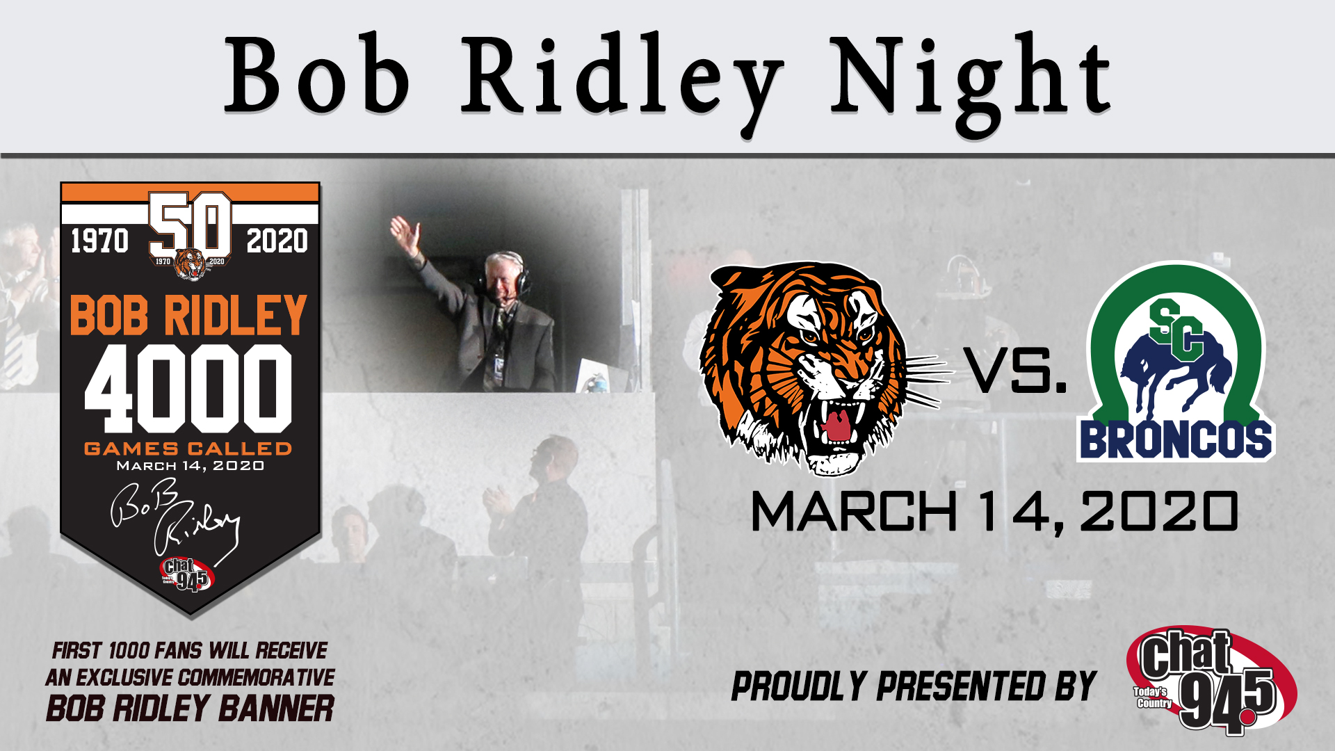 TIGERS HONOUR BOB RIDLEY - Medicine Hat Tigers