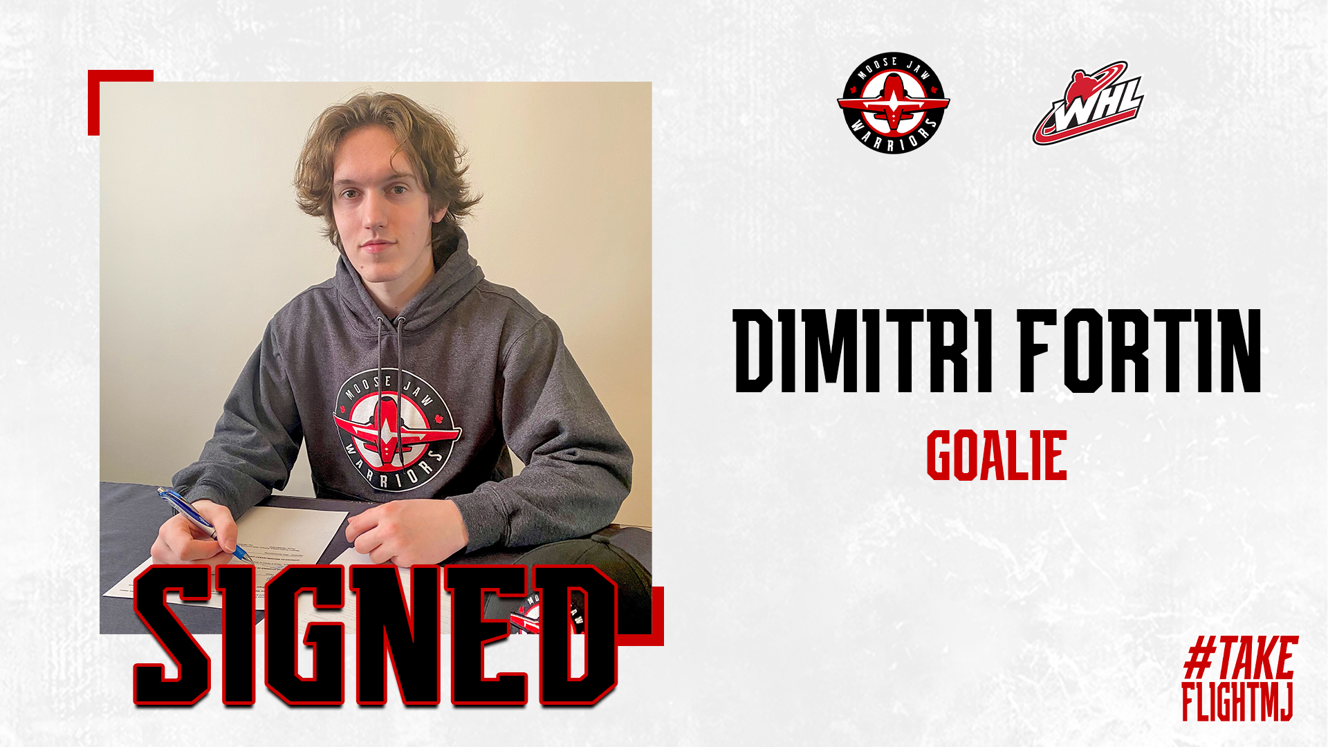 Warriors Sign Goaltender Dimitri Fortin - Moose Jaw Warriors