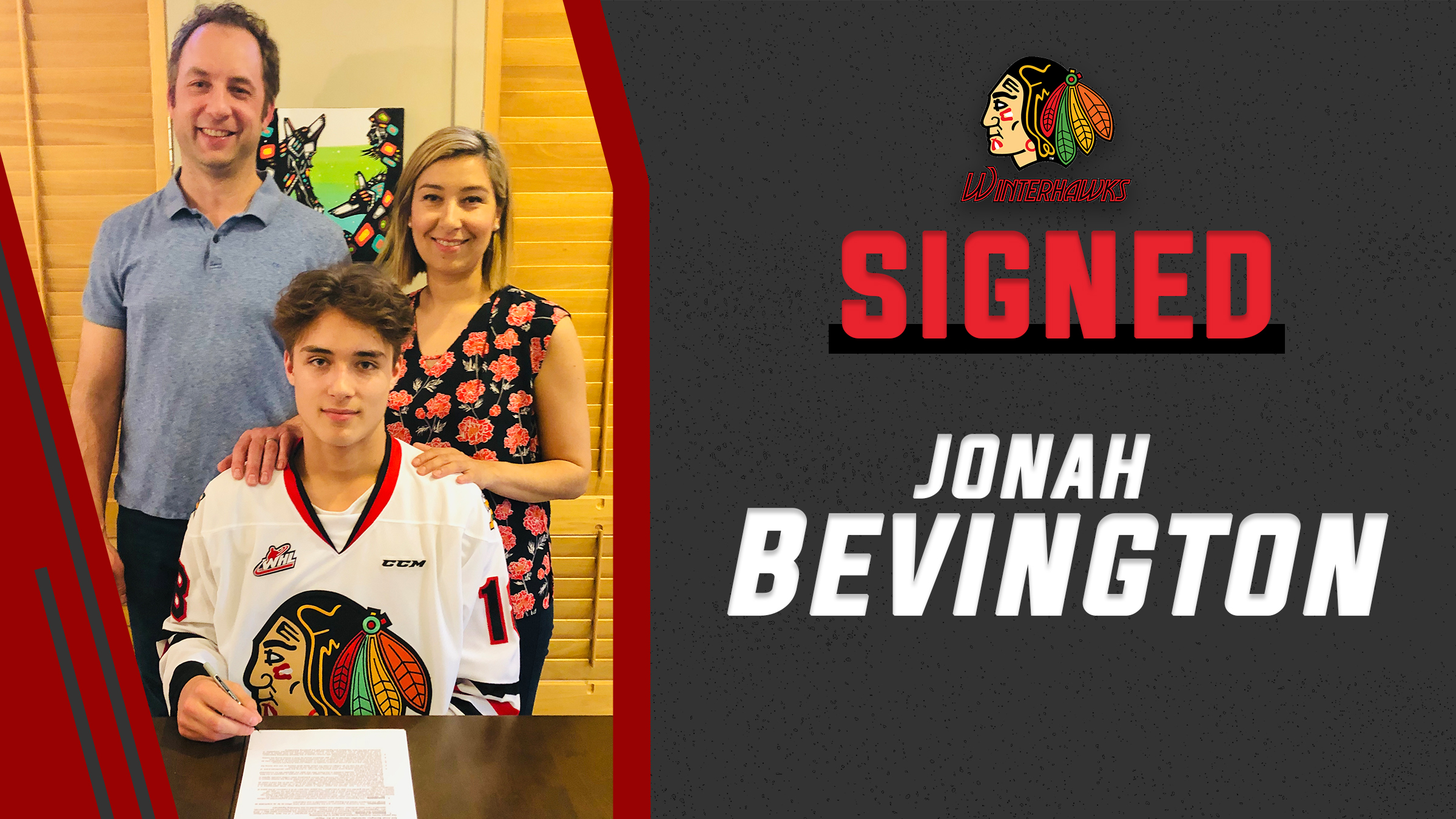 Winterhawks Sign Jonah Bevington - Portland Winterhawks