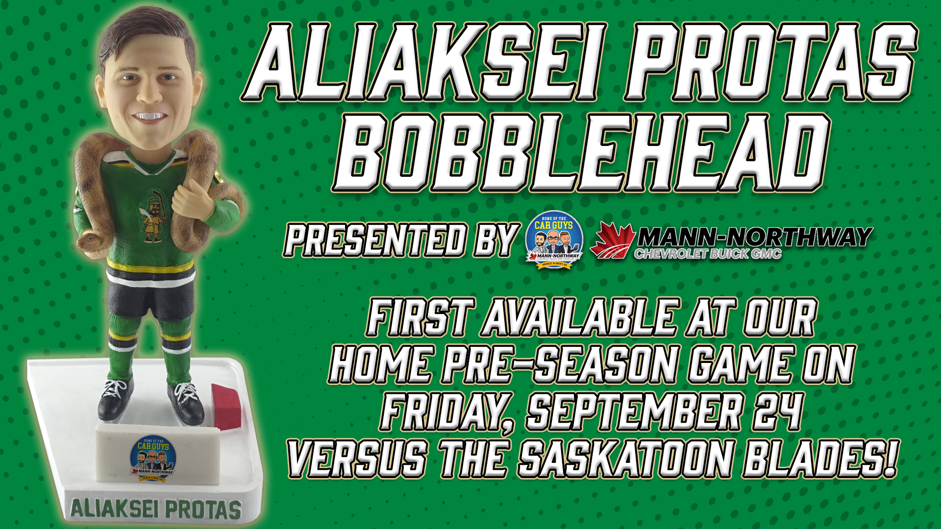 Raiders Unveil Aliaksei Protas Bobblehead - Prince Albert Raiders