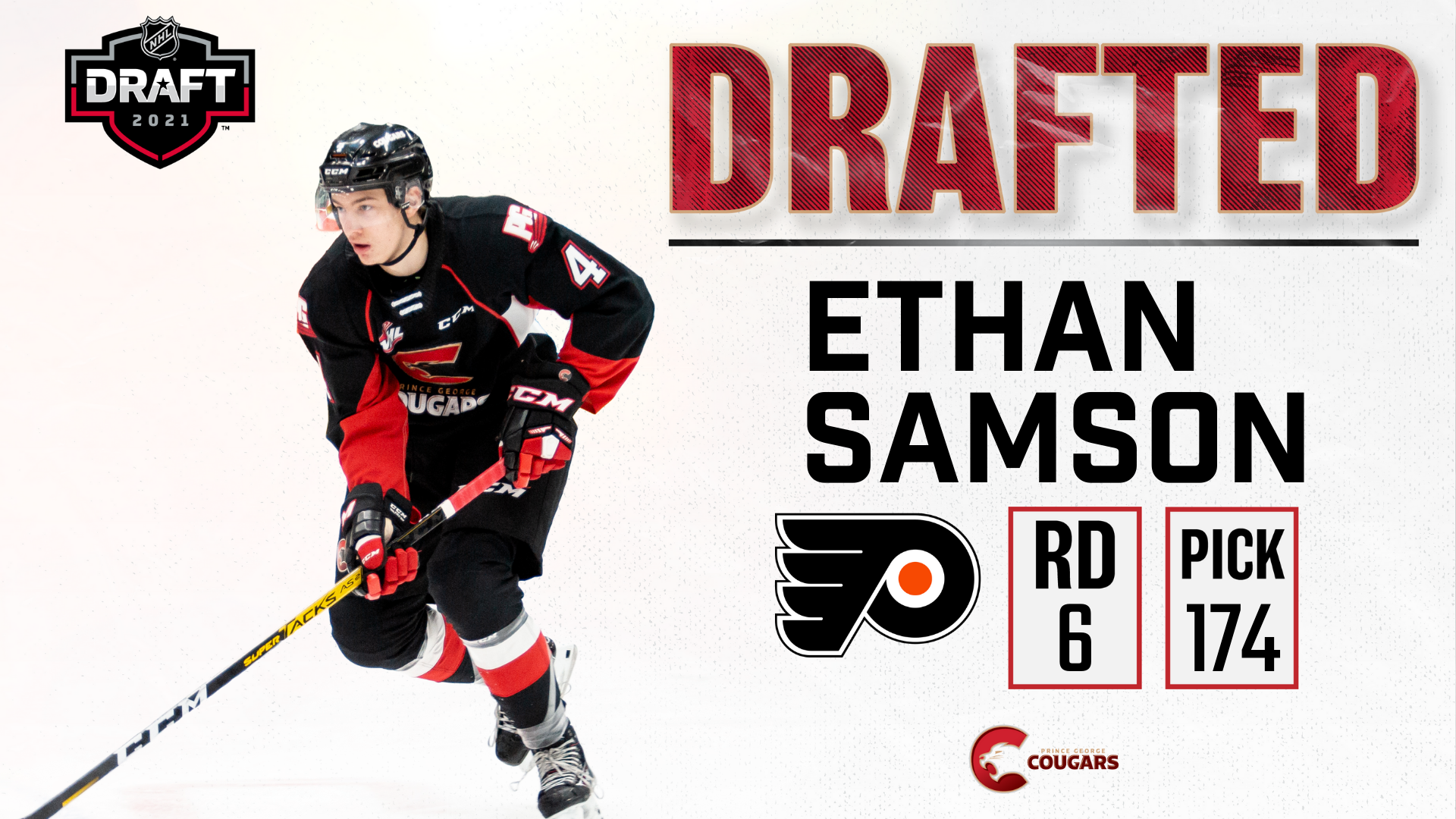 Ethan Samson drafted by the Philadelphia Flyers - Prince George Cougars