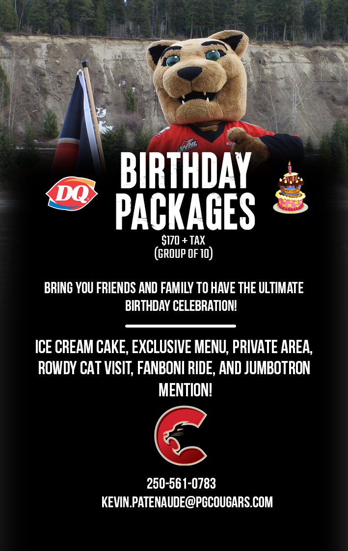 Celebrate Your Birthday With The Cougars - Prince George Cougars