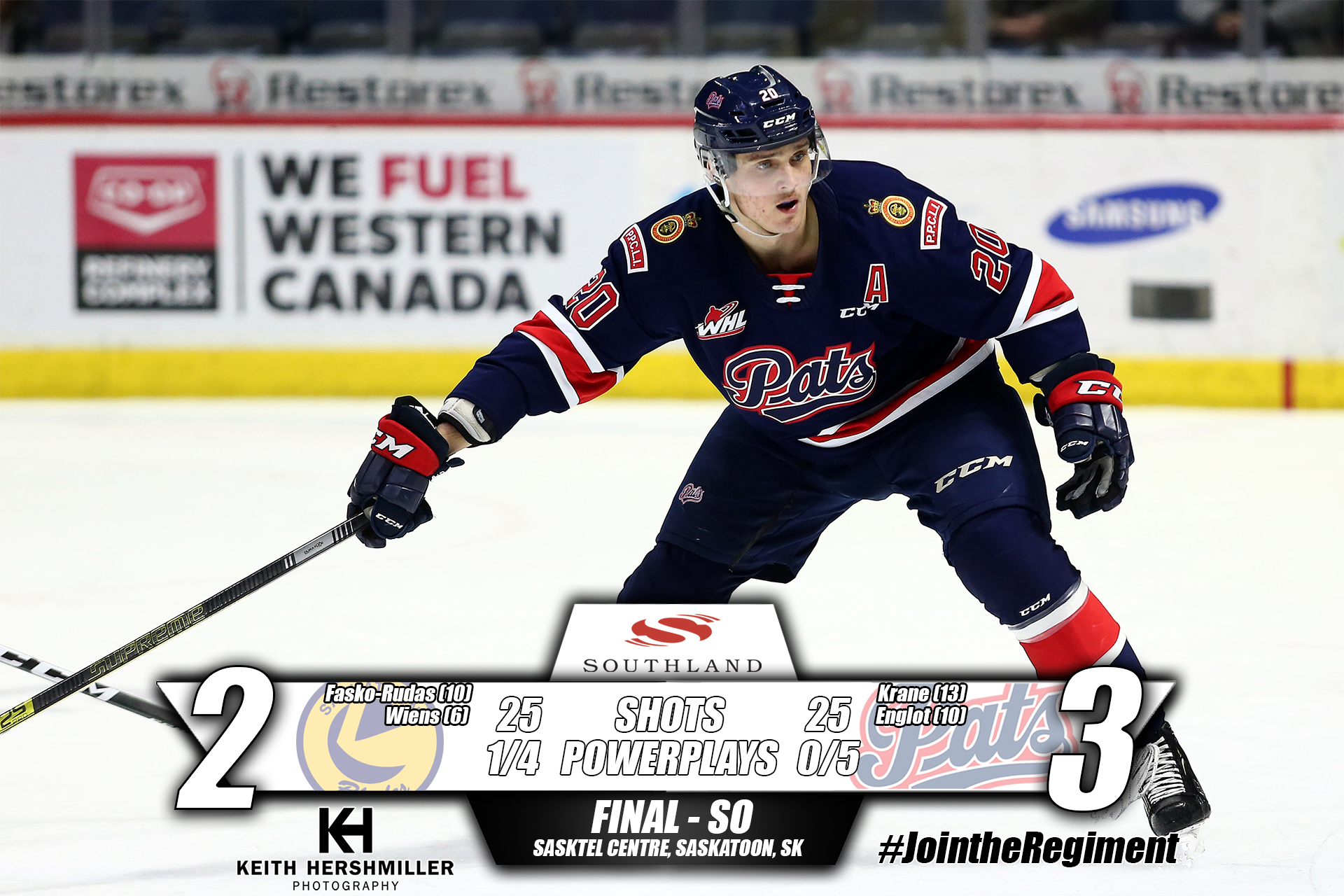 Southland Mall Recap: Pats down Blades Wednesday for third consecutive victory - Regina Pats