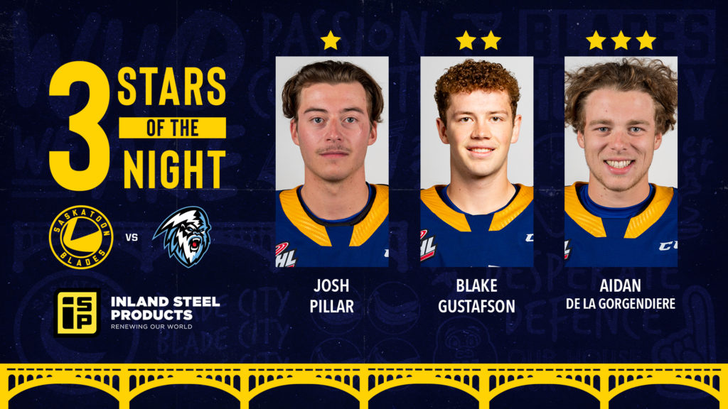 INLAND STEEL 3 Stars - Saskatoon Blades