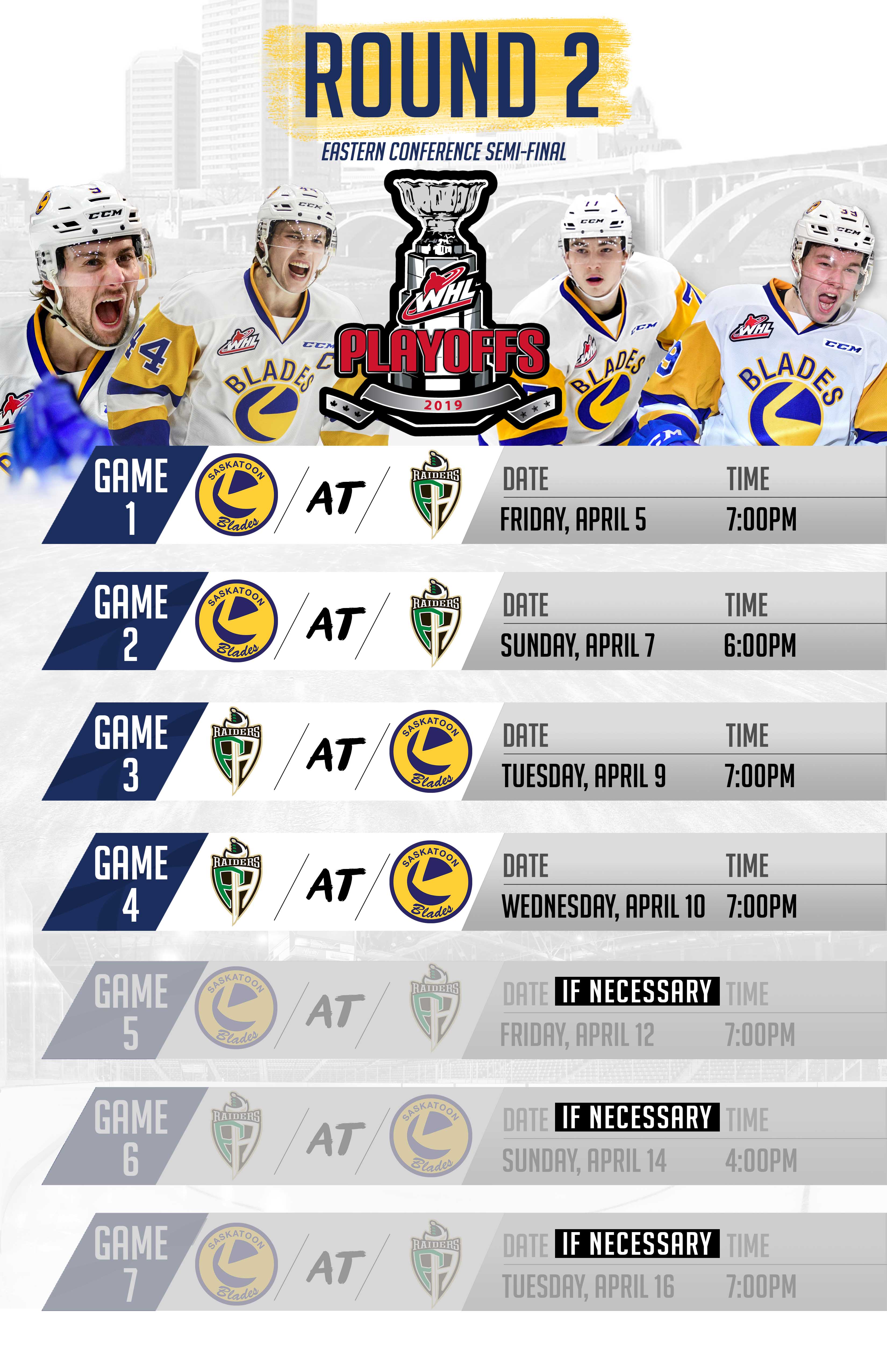 Round 2 Playoff Tickets On Sale Friday - Saskatoon Blades
