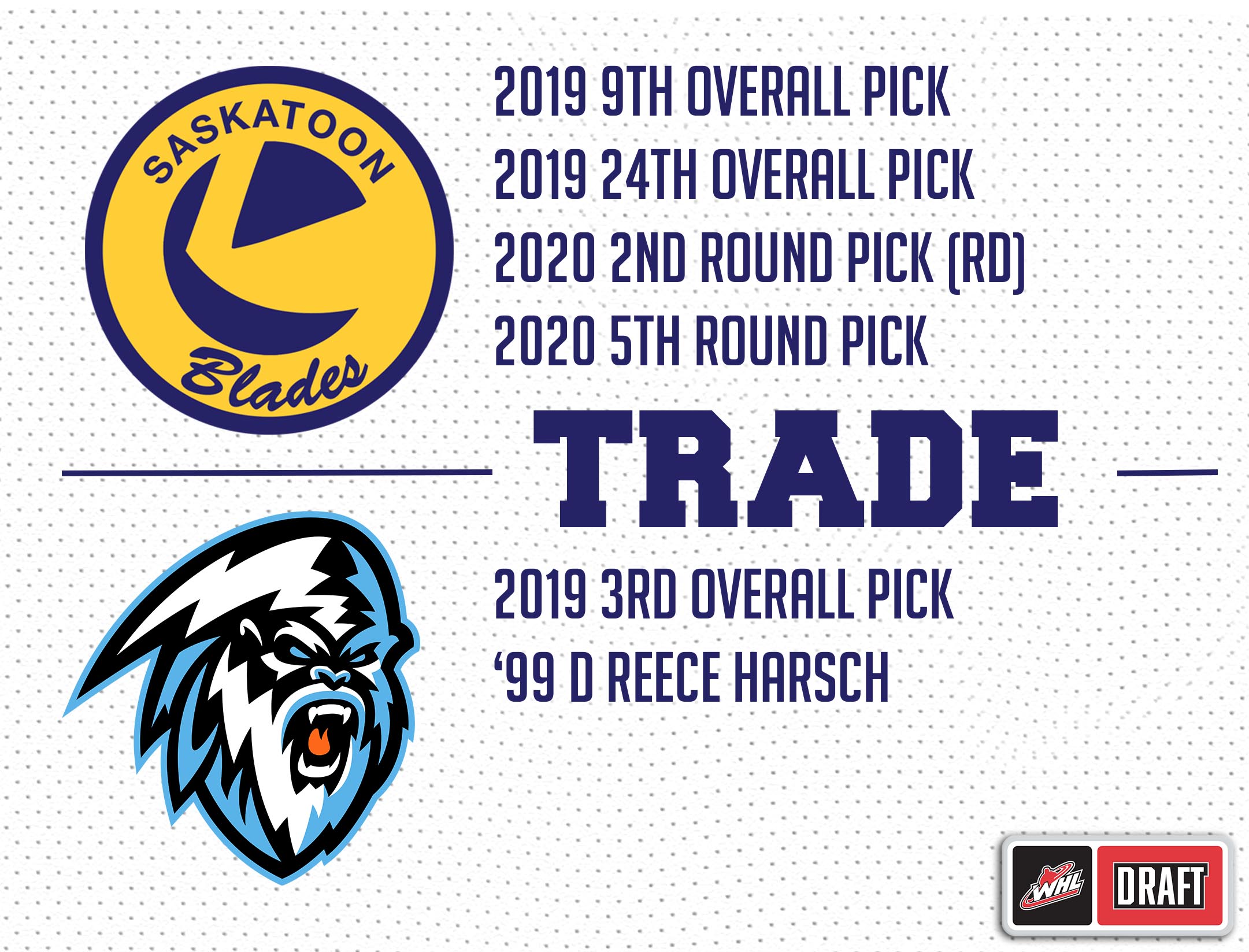 TRADE: Blades Make Draft Day Deal With Winnipeg - Saskatoon Blades