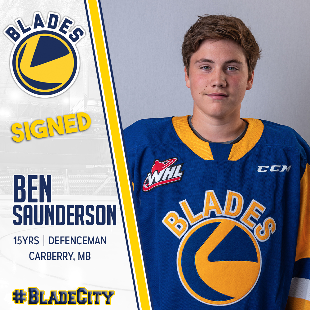 Blades sign Ben Saunderson to Standard Player Agreement - Saskatoon Blades