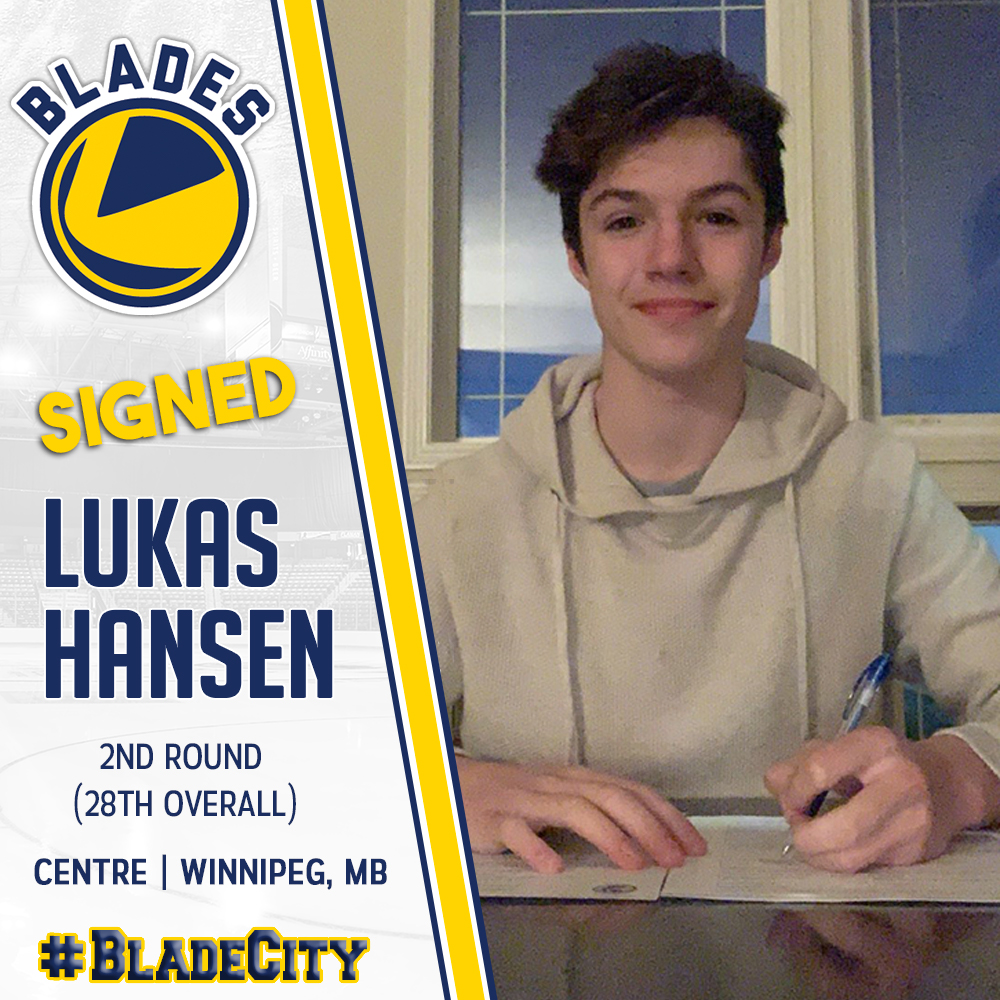 2nd round pick Lukas Hansen inks Standard Player Agreement - Saskatoon ...