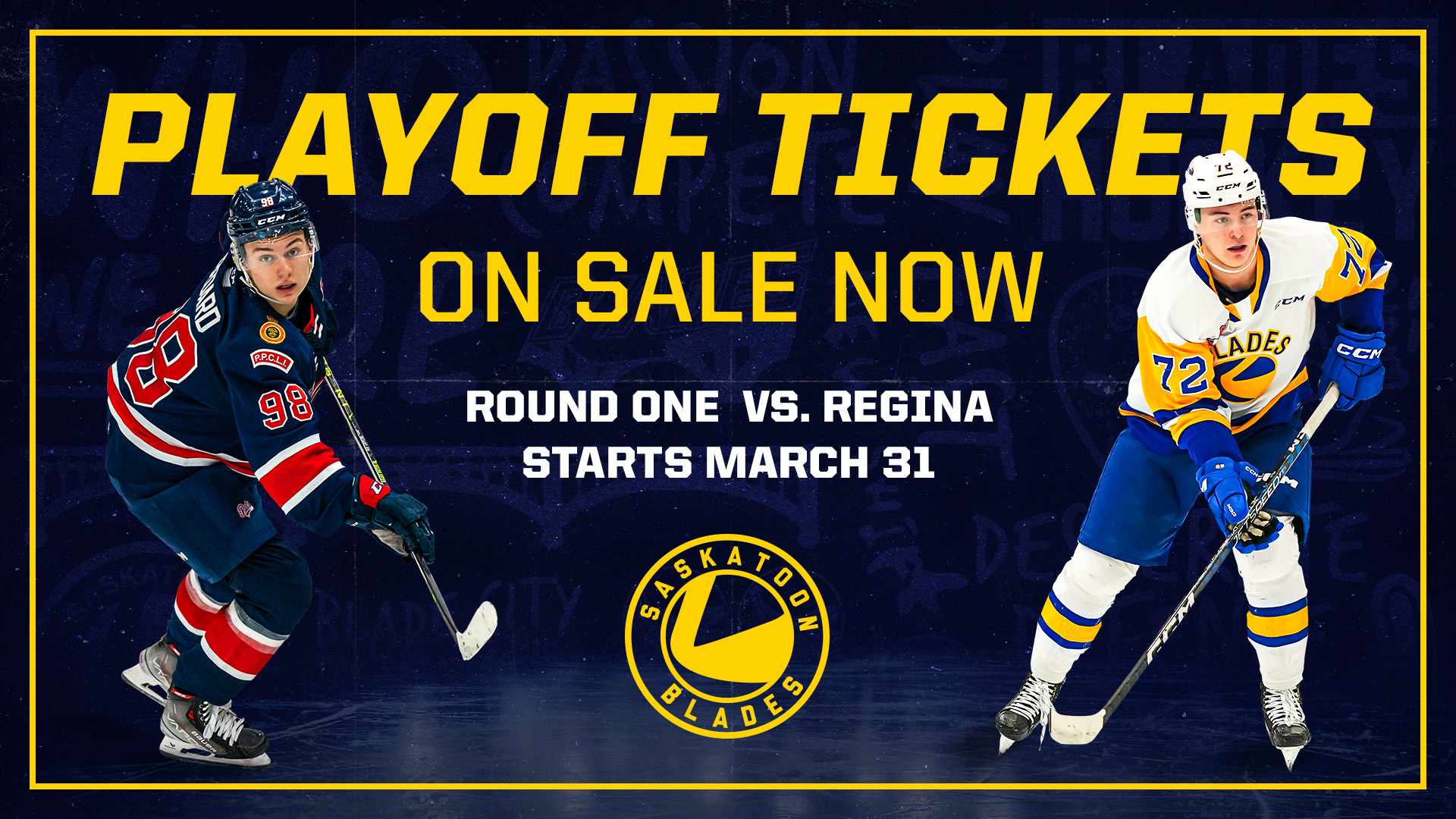 Single Game Playoff Tickets Available NOW! - Saskatoon Blades
